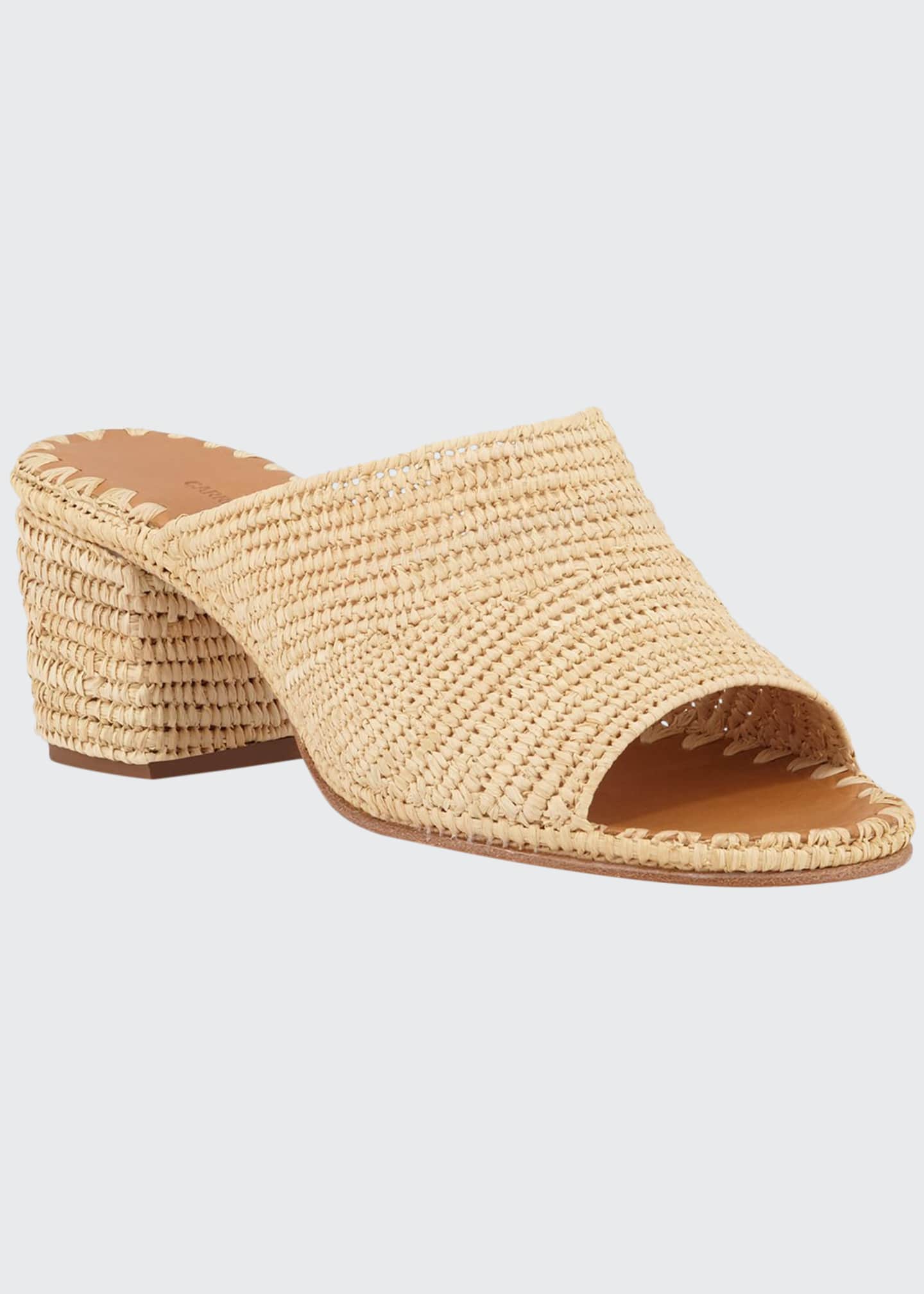 Carrie Forbes Rama Woven Raffia Slide Sandals - Bergdorf Goodman