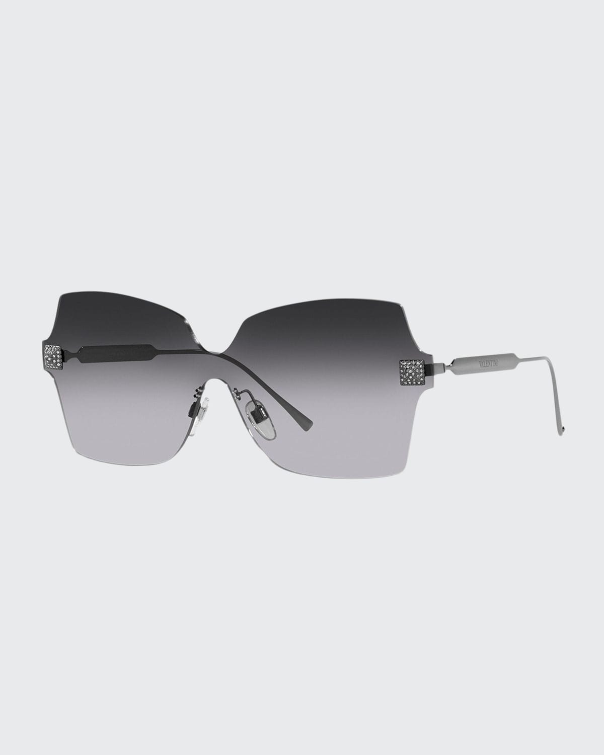 Versace Rimless Shield Medusa Head Sunglasses - Bergdorf Goodman