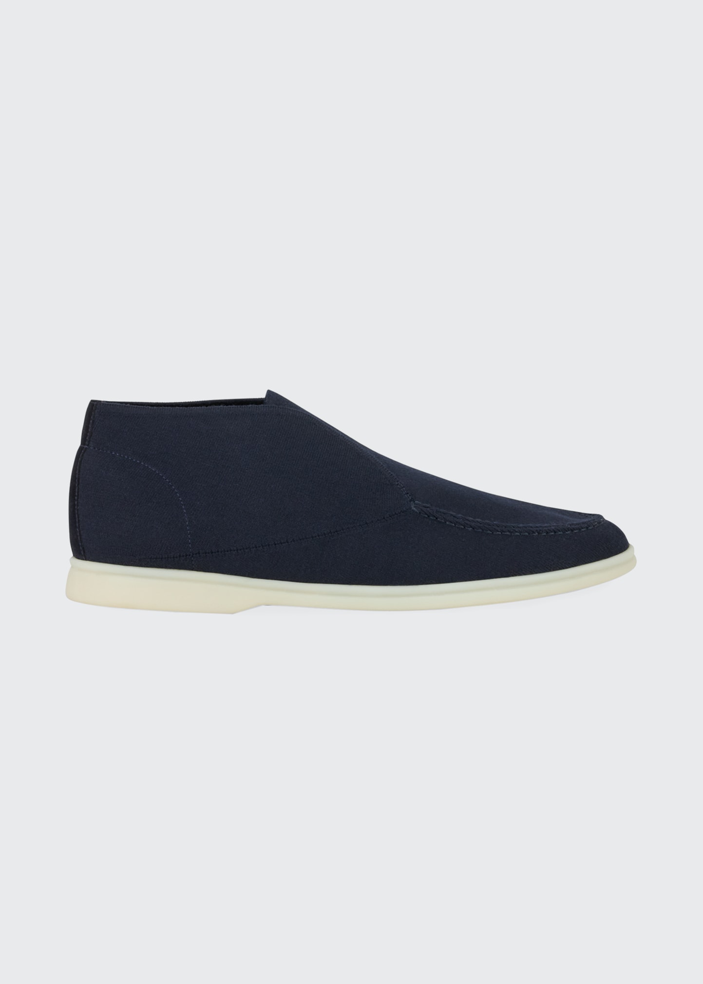 Loro Piana Men's Open Walk Stretch Knit Slip-on Shoes In Blue Navy ...