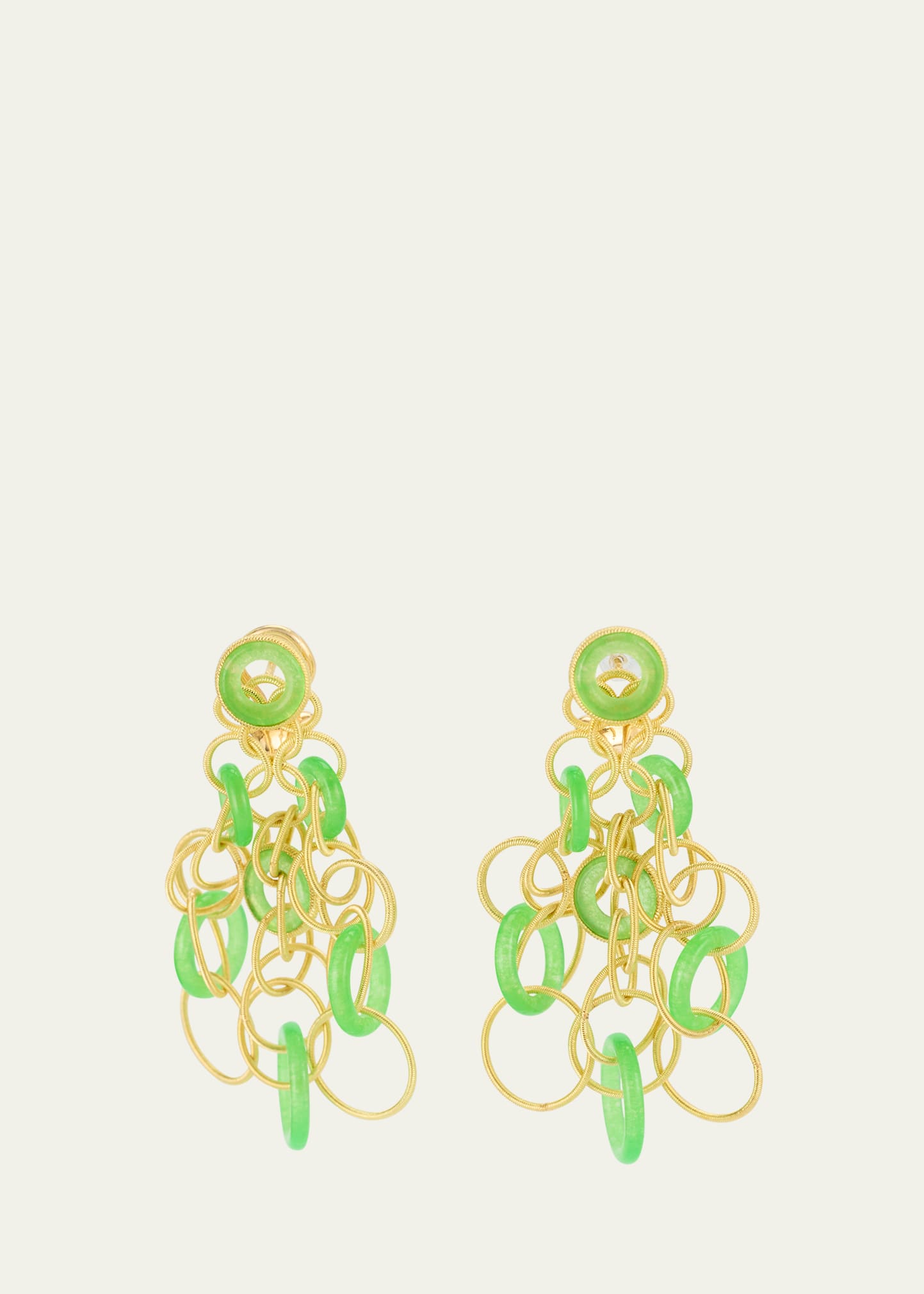 Buccellati Small Jade Hawaii Earrings | ModeSens