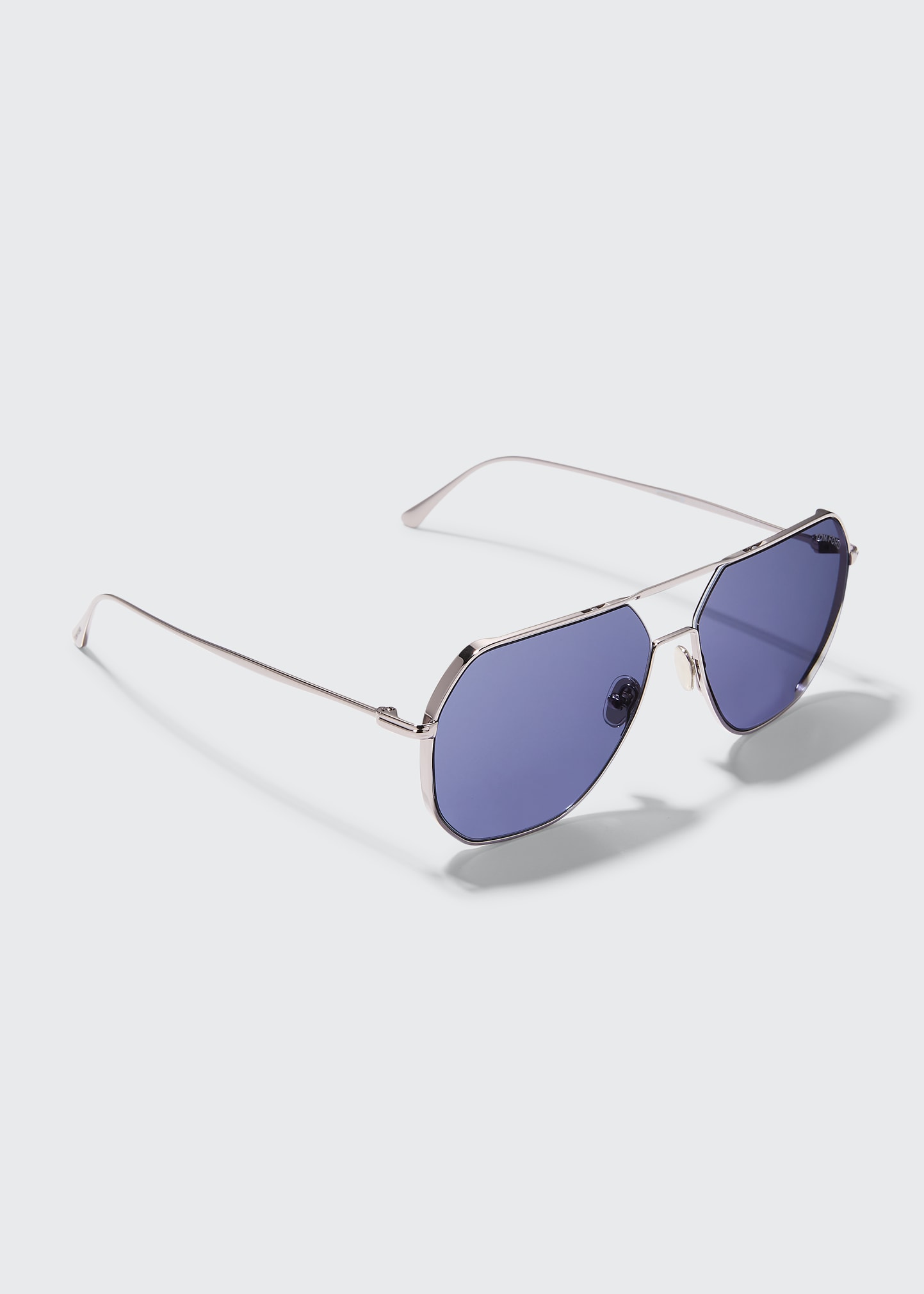 Tom Ford Mens Metal Aviator Sunglasses In 14v Grey Blue Modesens