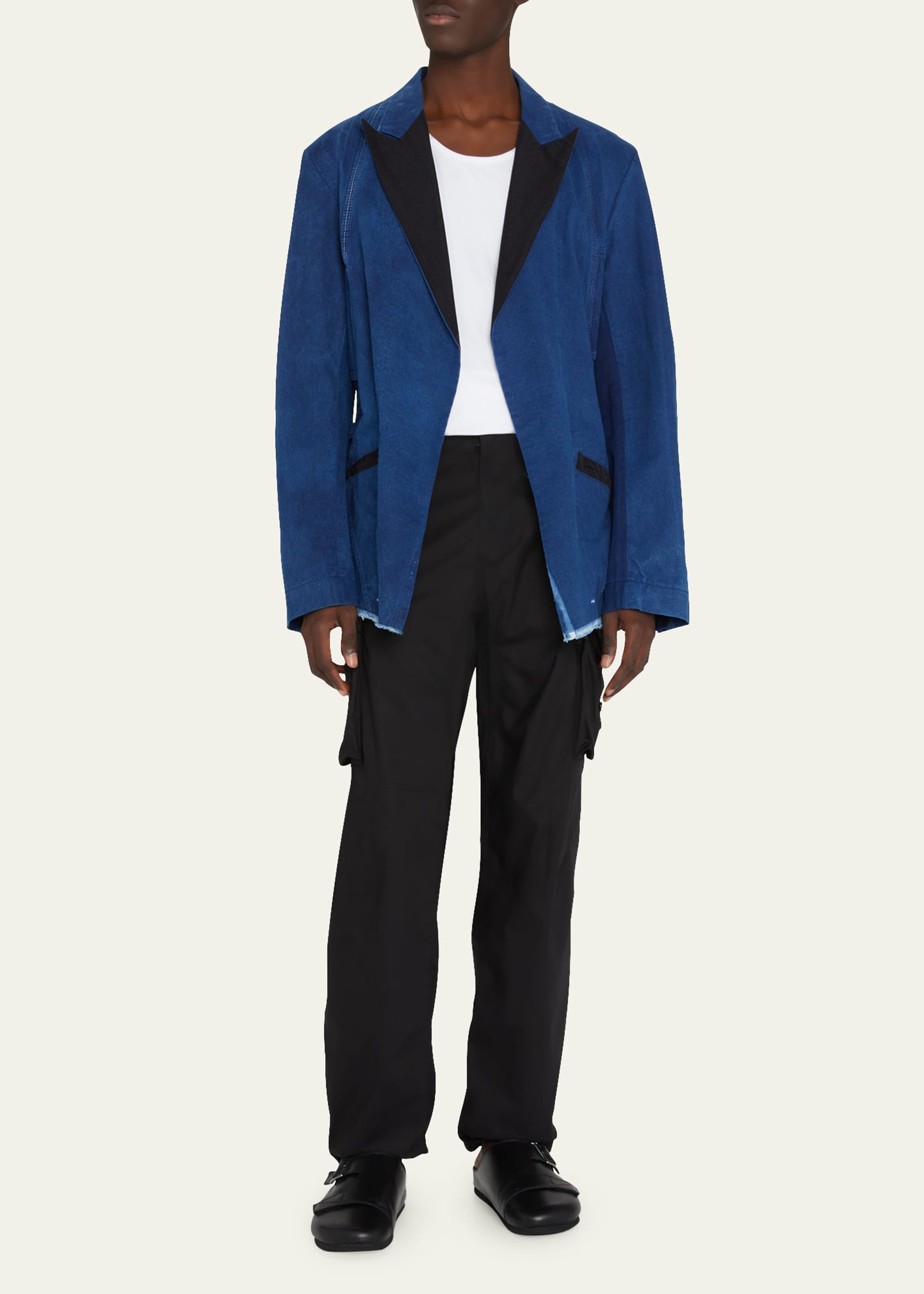 Greg Lauren Men's Peak-lapel Dinner Jacket In Blue | ModeSens