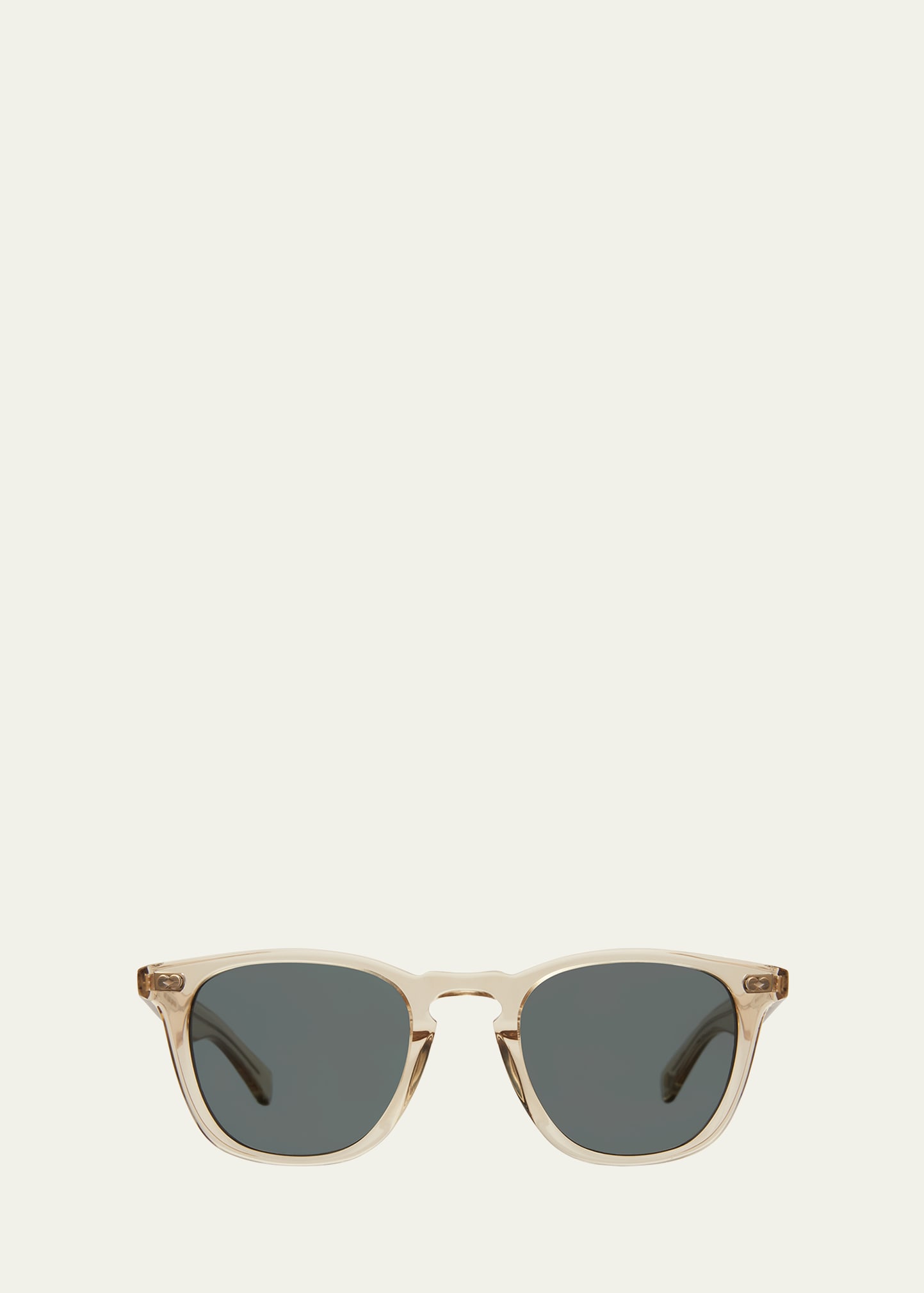 Garrett Leight Men's Brooks X Sun Keyhole-bridge Square Sunglasses In Ch/bs | ModeSens