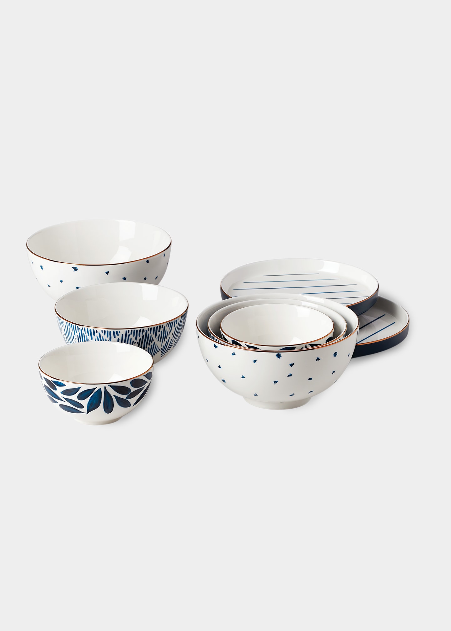 Lenox Blue Bay Luna 8-piece Nesting Dinnerware Set | ModeSens