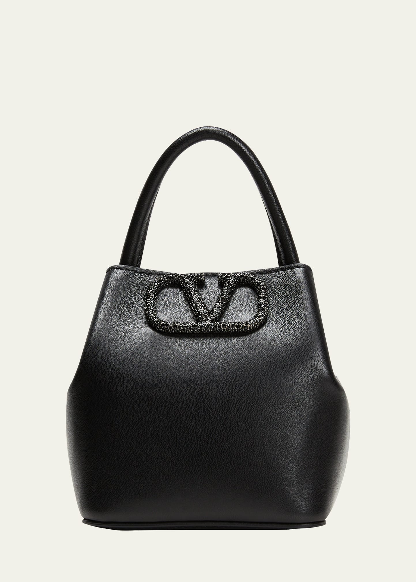 Mini VLOGO Embellished Napa Bucket Bag by Valentino
