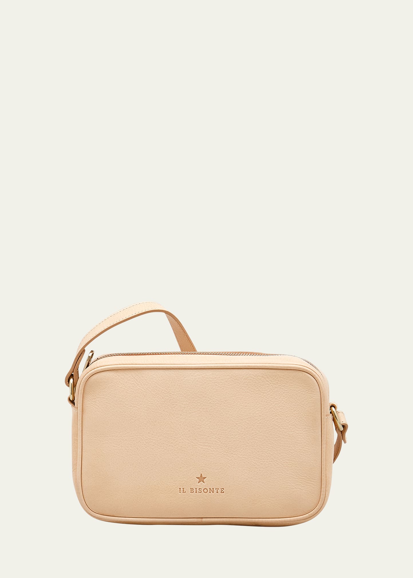 Il Bisonte Oliveta Vacchetta Leather Camera Crossbody Bag In Natural | ModeSens