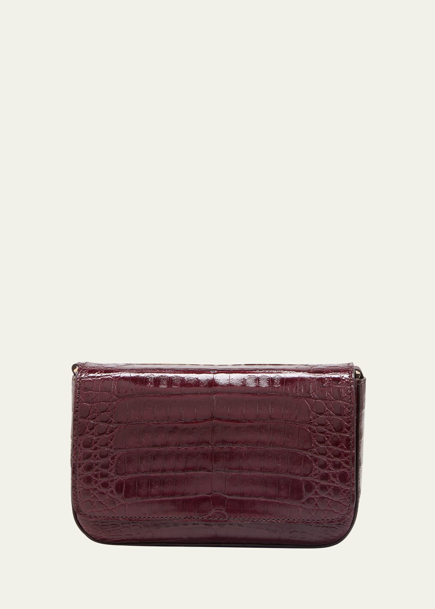 Maria Oliver Violeta Shiny Crocodile Crossbody Bag In Burgundy Shiny 16 ...