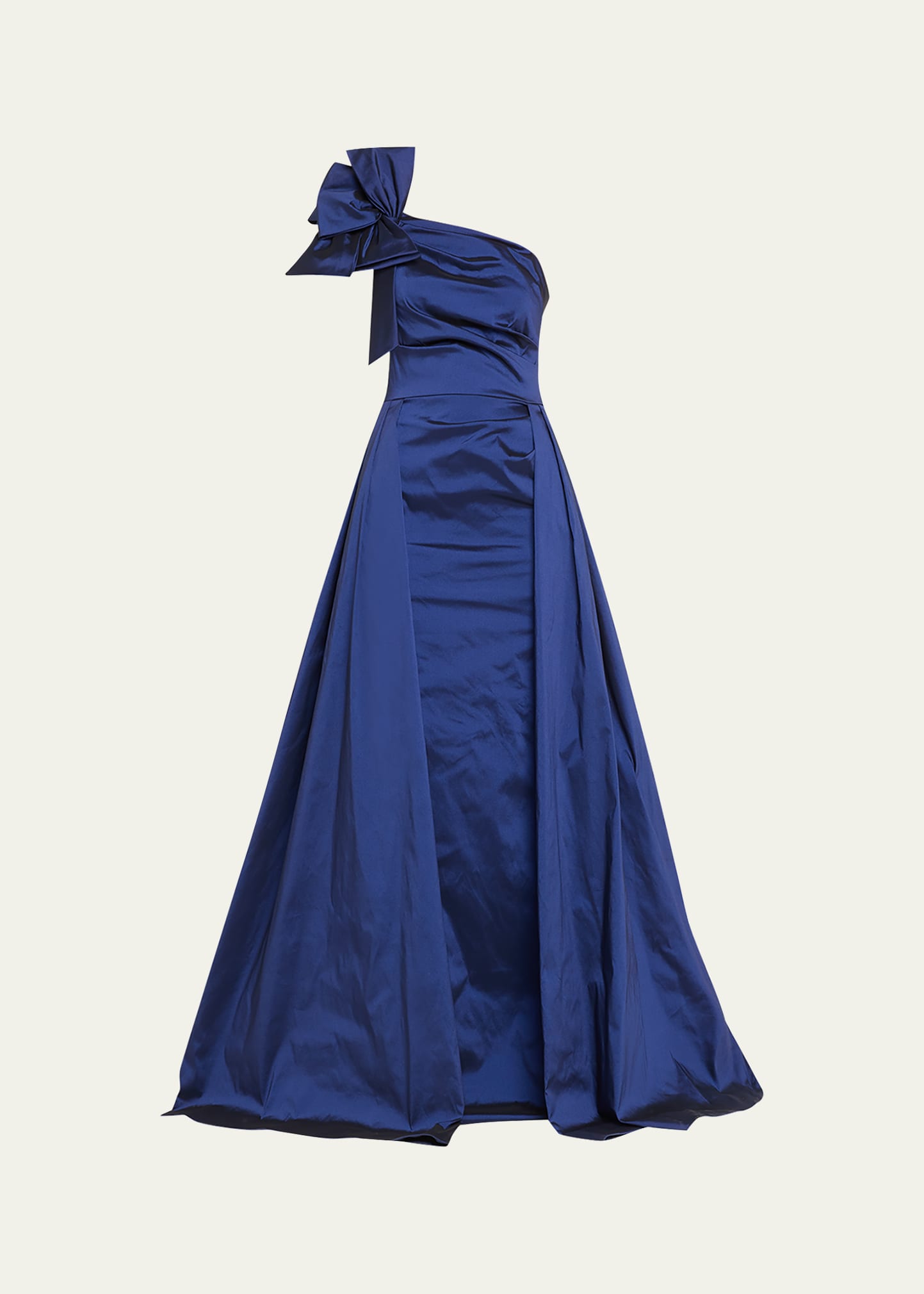 Rickie Freeman For Teri Jon Stretch Taffeta One Shoulder In Sapphire ...