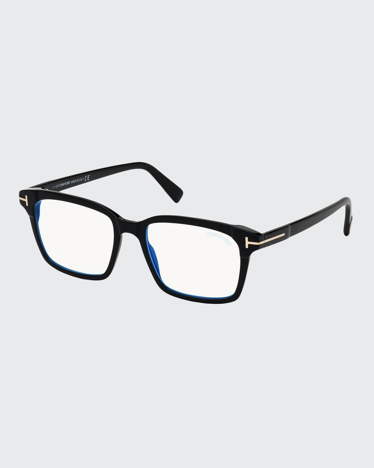 Tom Ford Men's Blue Block 54mm Square Acetate Optical Glasses | ModeSens