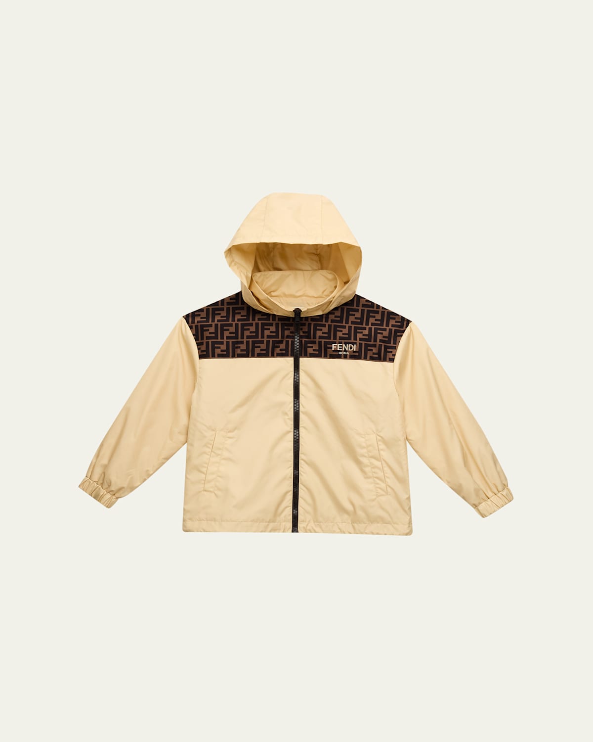 Fendi Kids' Boy's Ff Monogram Windbreaker In F1p2n Linen | ModeSens