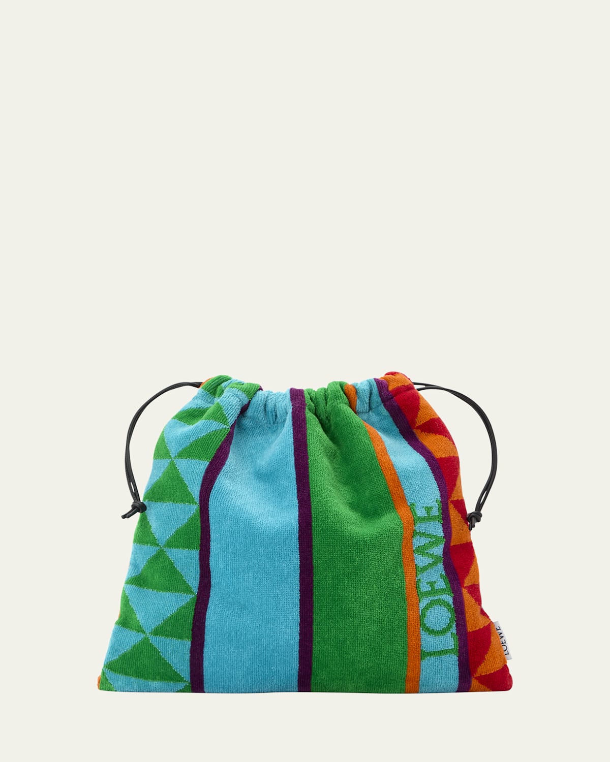 Loewe Drawstring Bucket Bag In Terry Cloth In Multi | ModeSens