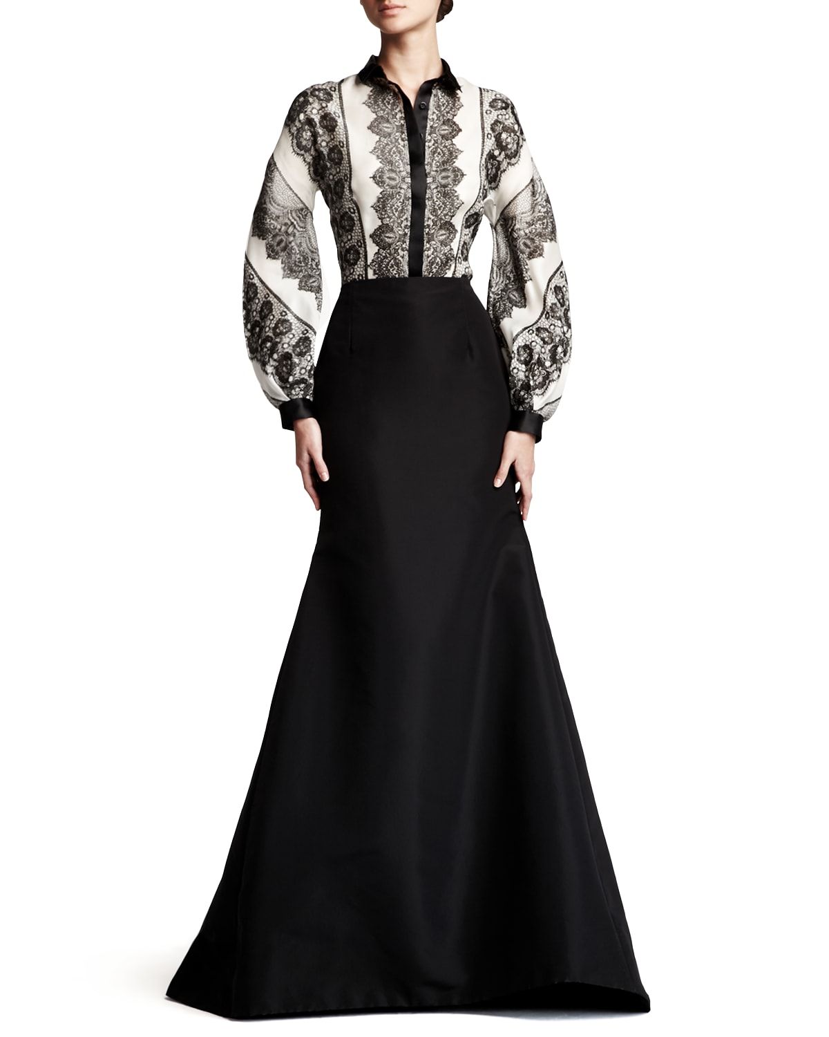 Carolina Herrera Silk Faille Blouse & Gown Skirt