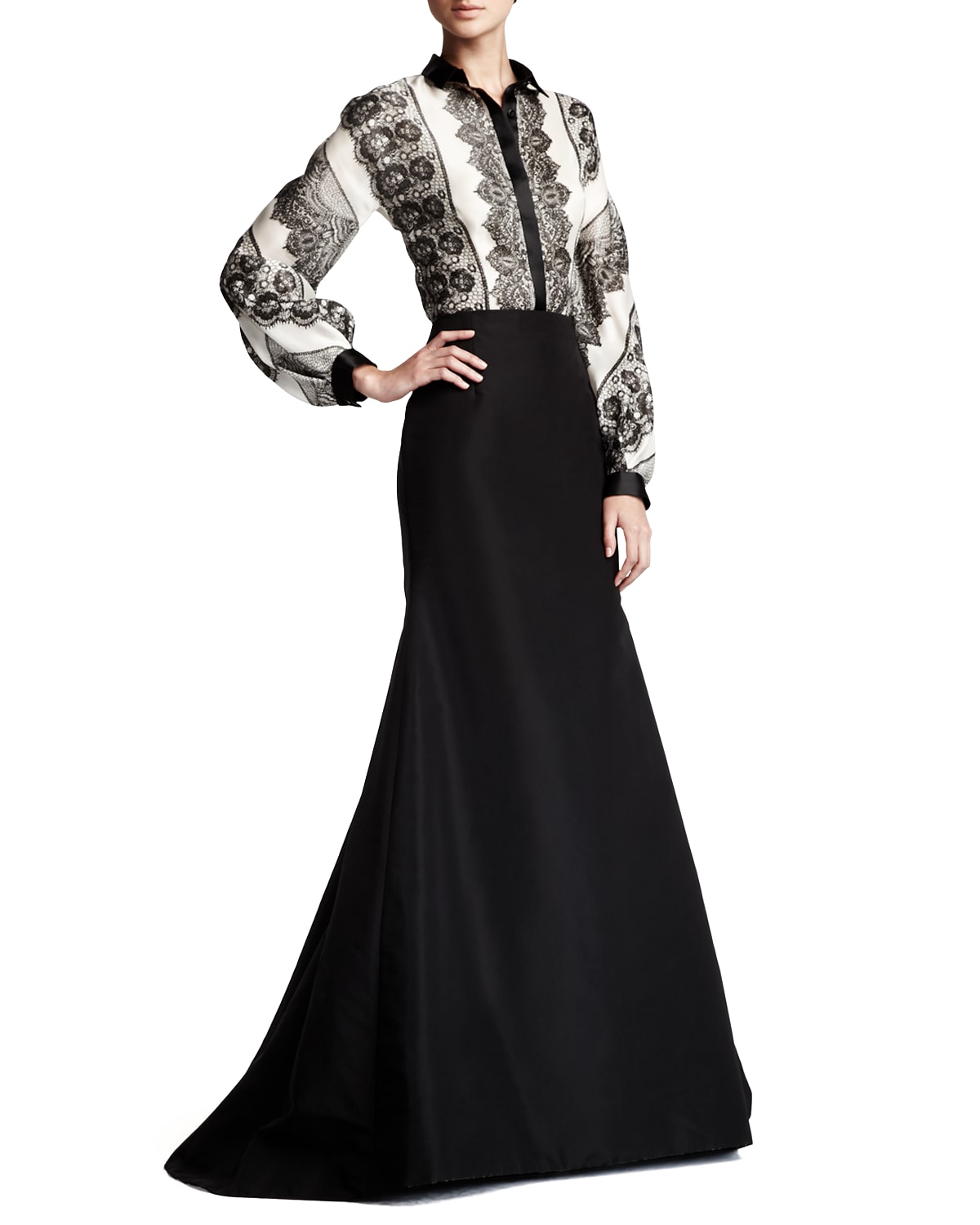Carolina Herrera Silk Faille Blouse & Gown Skirt
