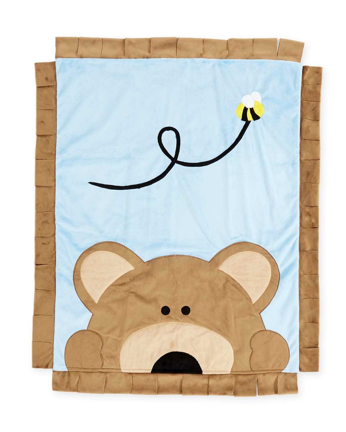 Boogie Baby Peek-a-Boo Bear Baby Blanket, Blue
