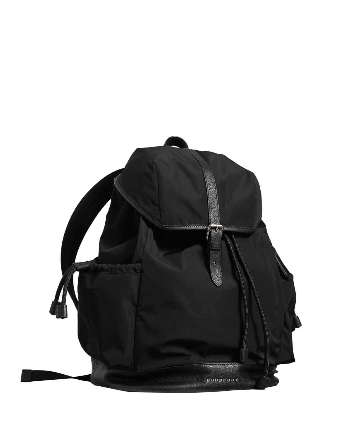 Burberry Watson Flap-Top Diaper Bag Backpack, Black