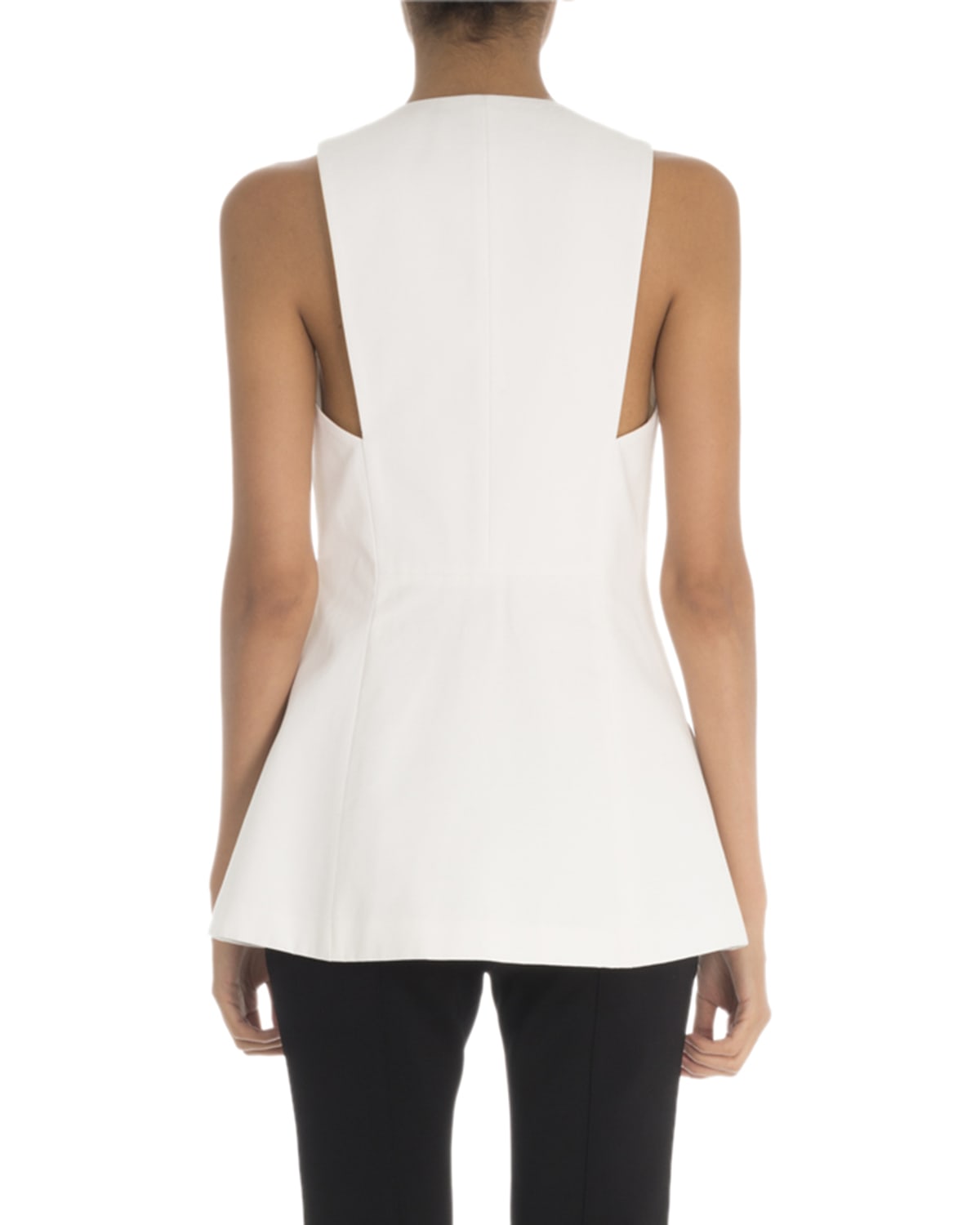 Givenchy Sleeveless V-Neck Logo-Button Peplum Top and Matching Items
