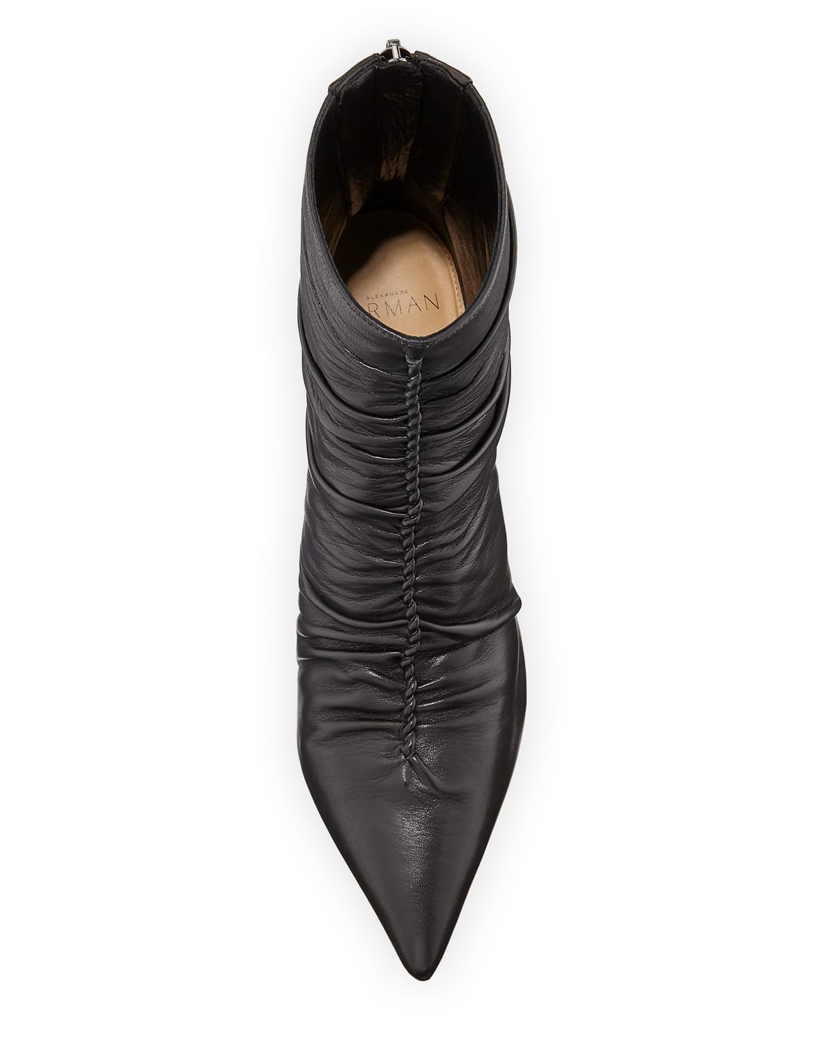 Alexandre Birman Suzana Ruched Leather Booties