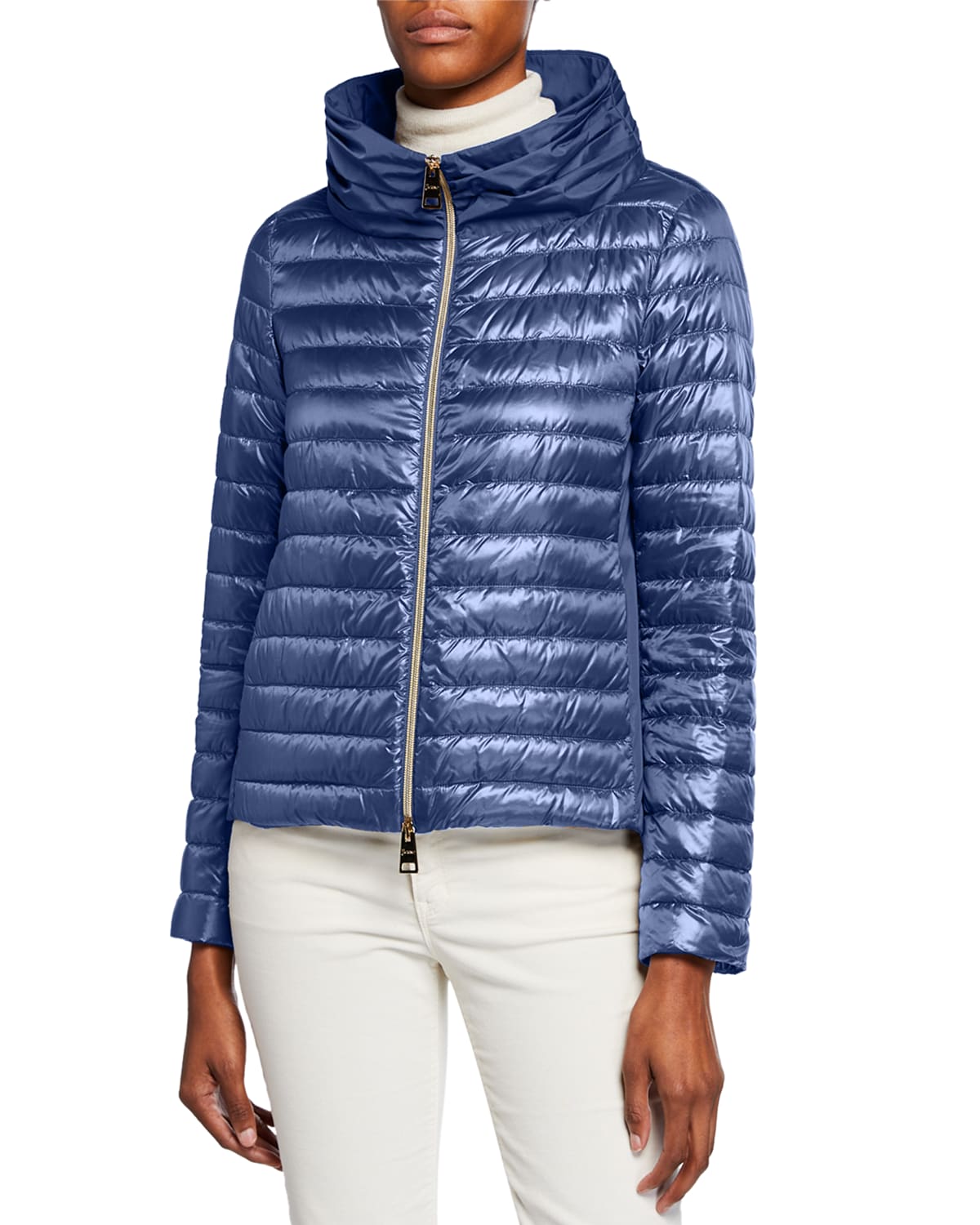 Herno Ladybug Long-Sleeve Puffer Jacket w/ Cape