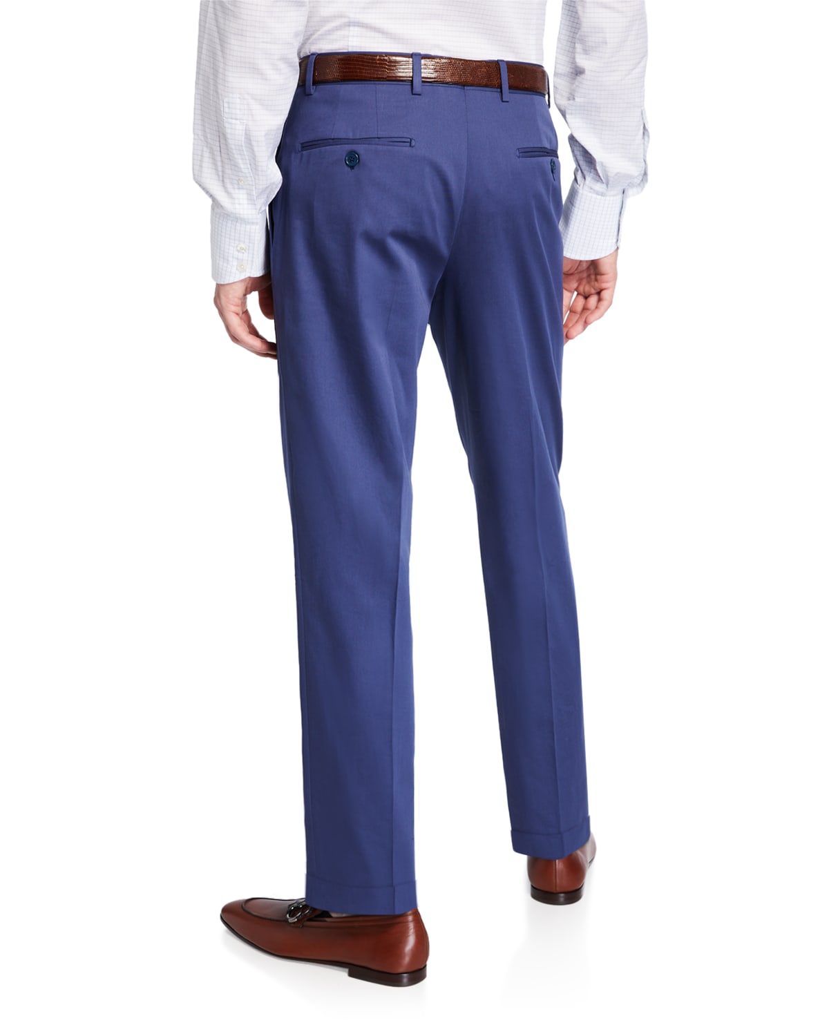 Santorelli Men's Gabardine Straight-Leg Dress Pants