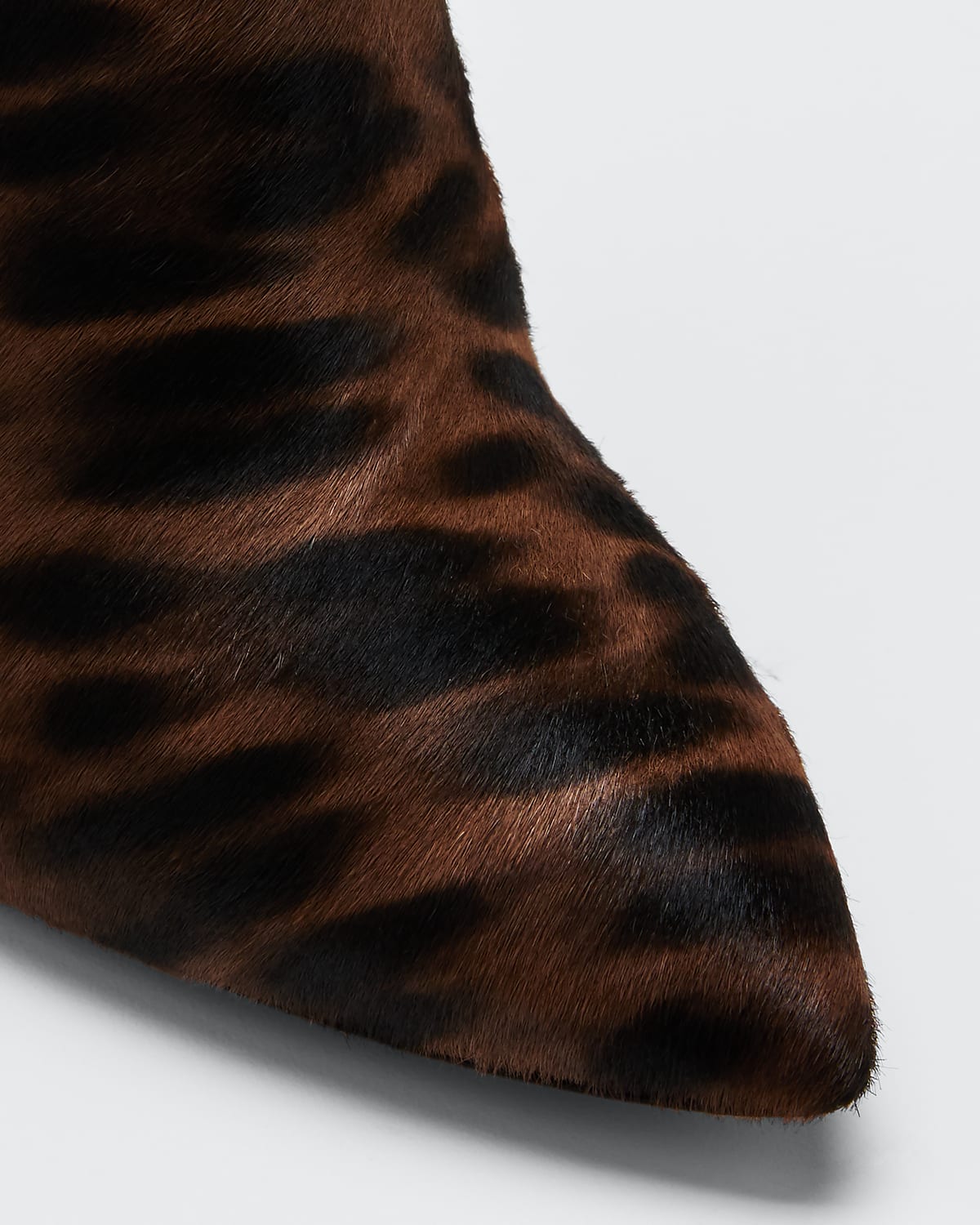 ALAIA Leopard Pony Hair Gored Booties