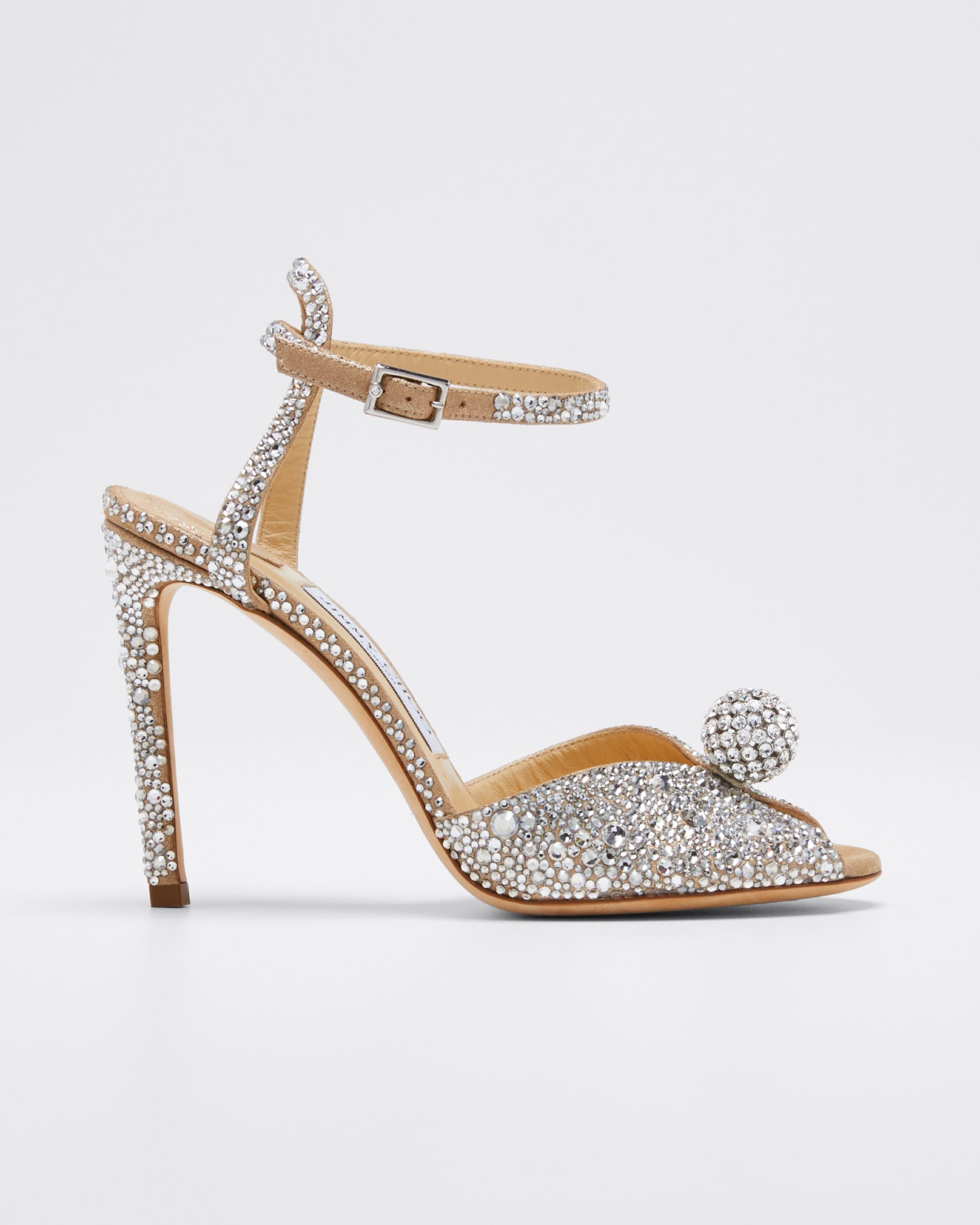 Manolo Blahnik Aoki Gold 105mm Sandals - Bergdorf Goodman