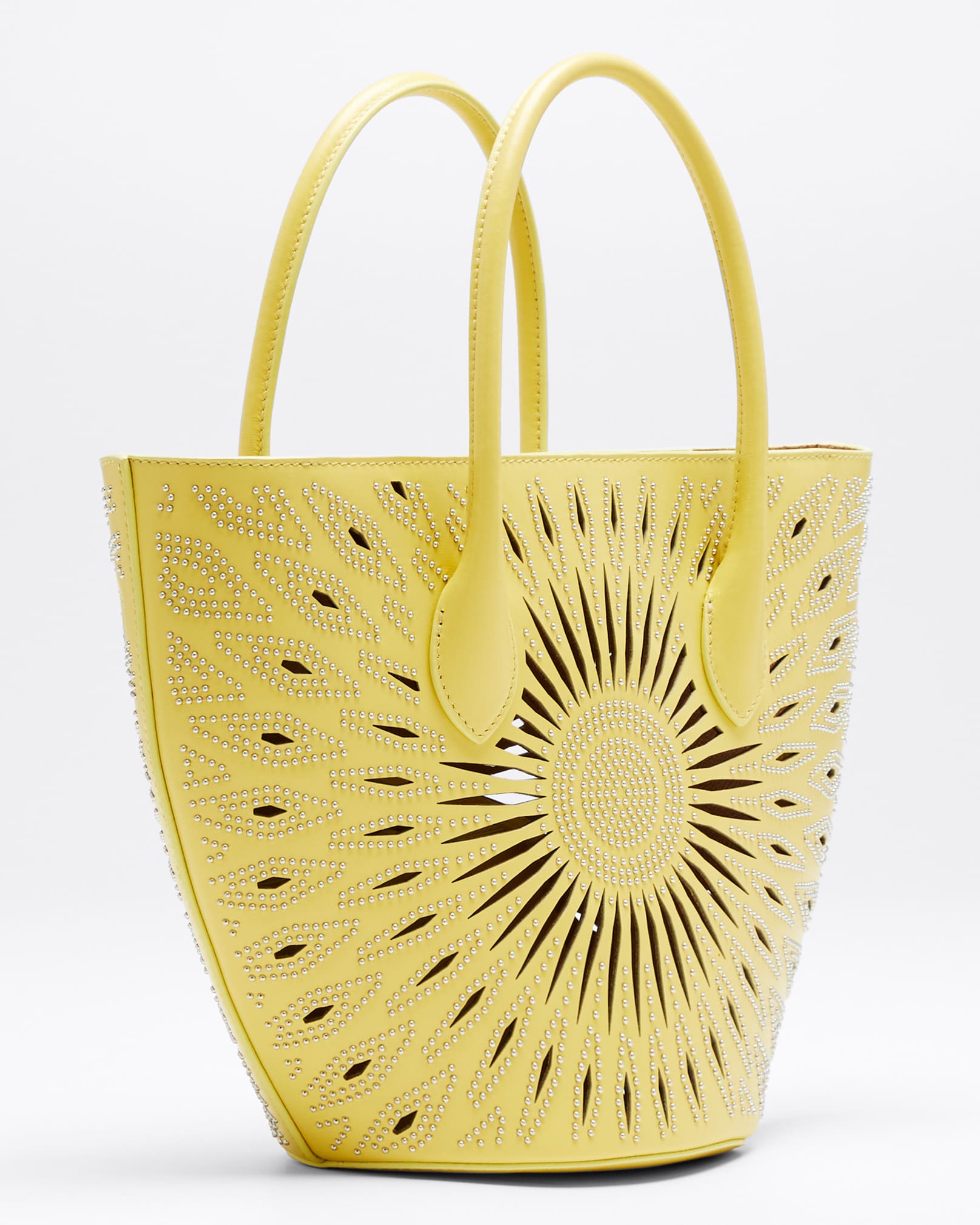 ALAIA Latifa Perforated Leather Tote Bag