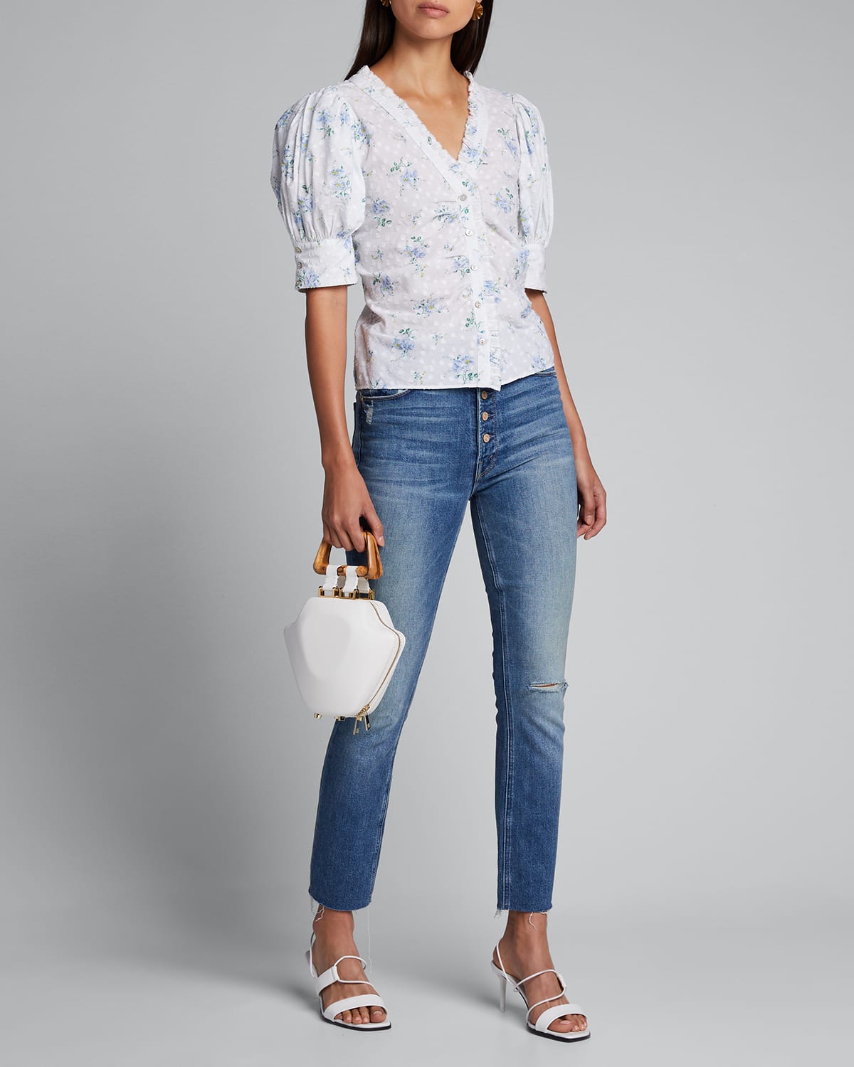 Sabry Marouf Leather Micro Tut Top Handle Bag