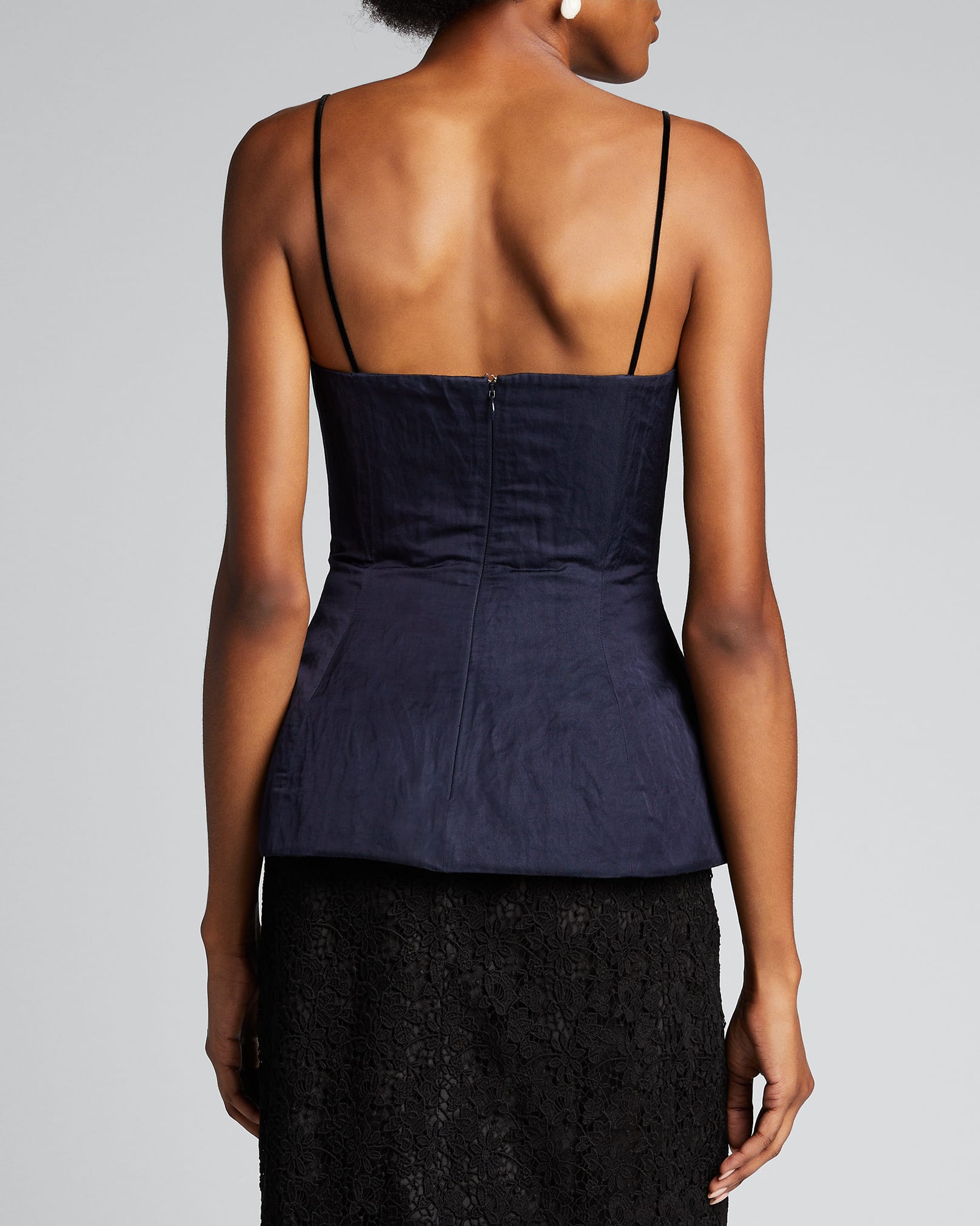Brock Collection Lace-Up Peplum Top