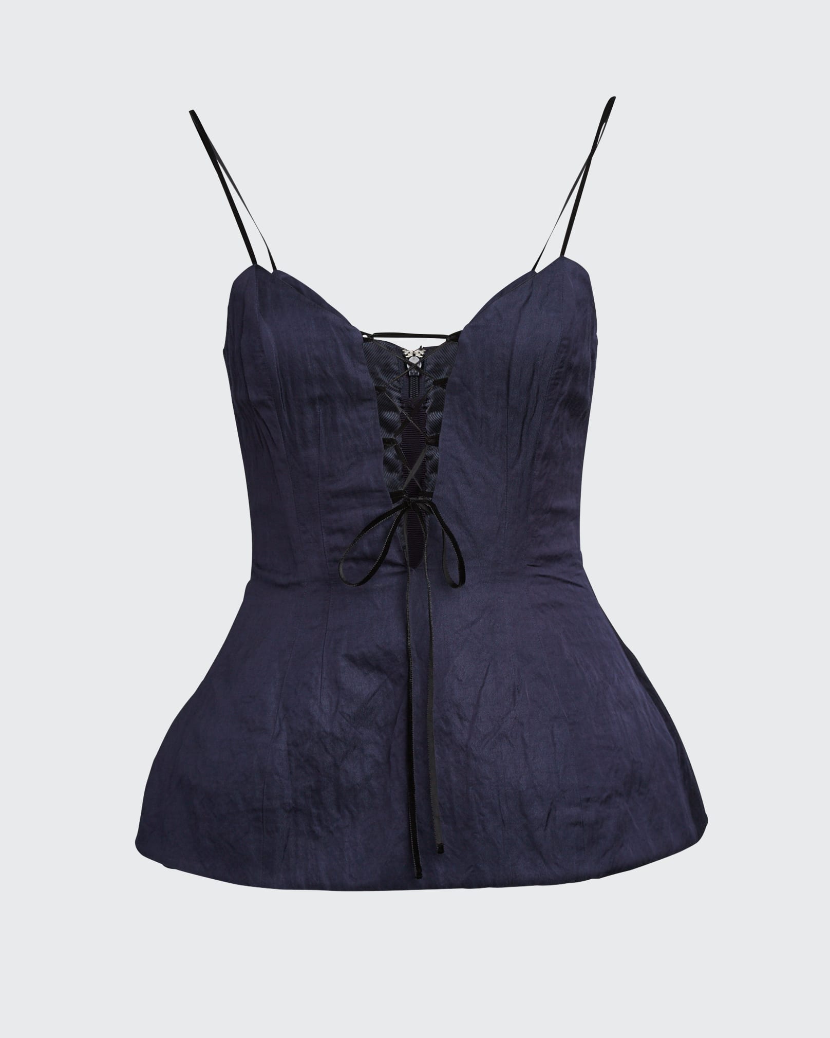 Brock Collection Lace-Up Peplum Top