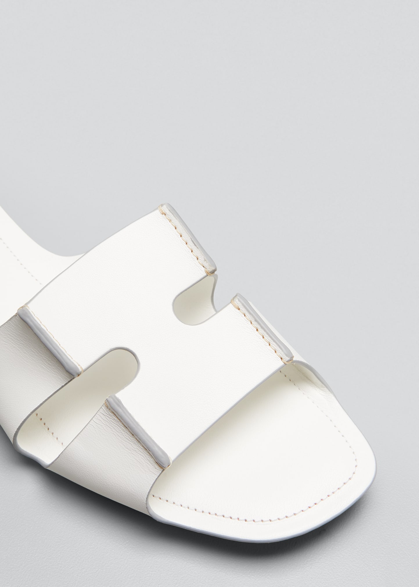 RODO Leather Flat Slide Sandals