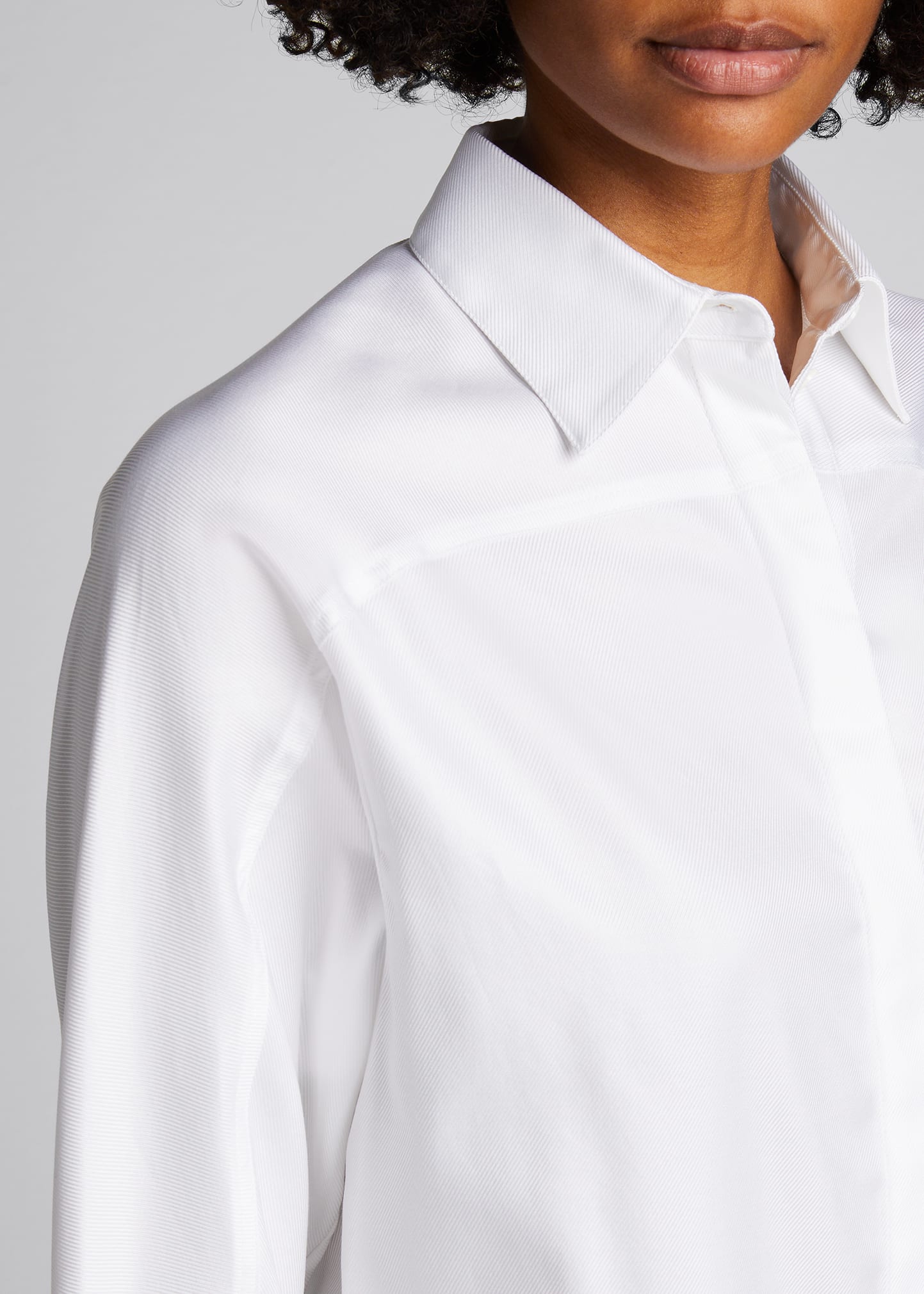 Agnona Classic Boyfriend Cotton Blouse