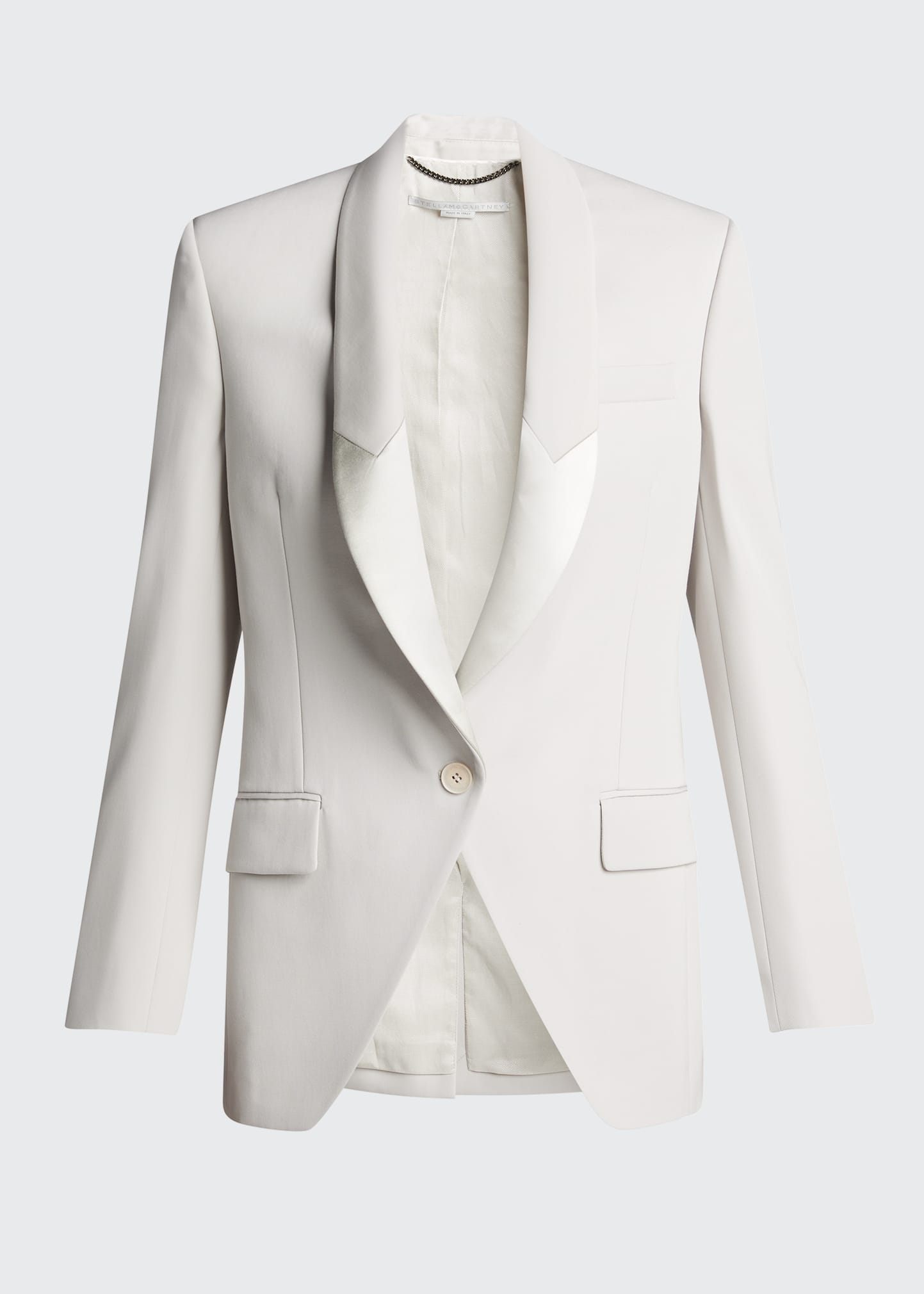 Stella McCartney Oversized Wool Twill Peak-Lapel Tuxedo Jacket