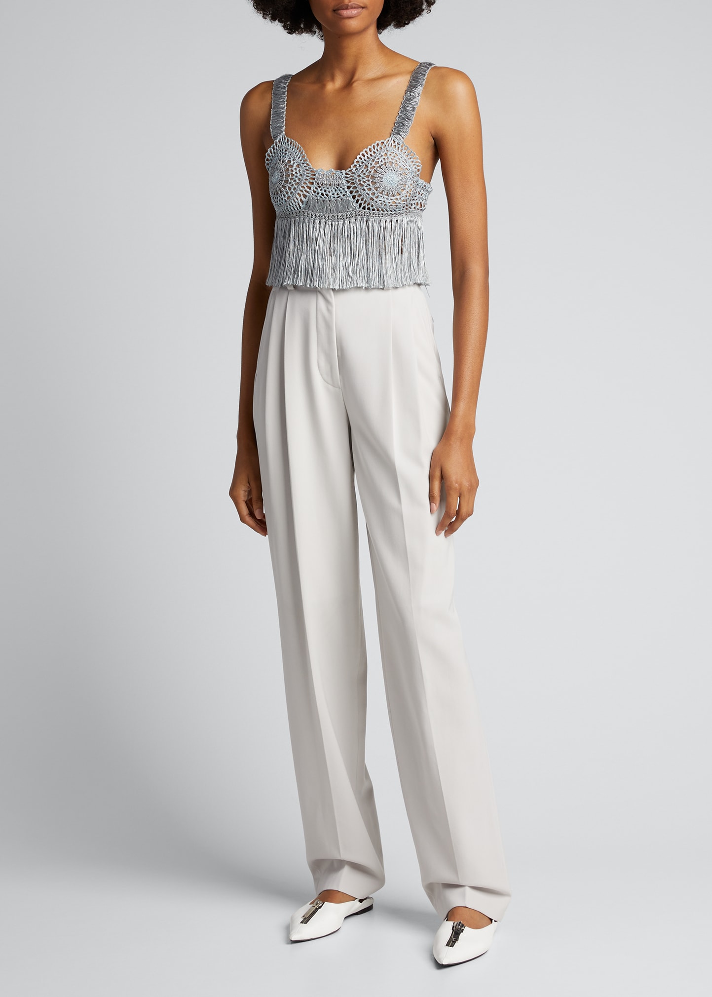 Stella McCartney Macrame Fringe Bra Top