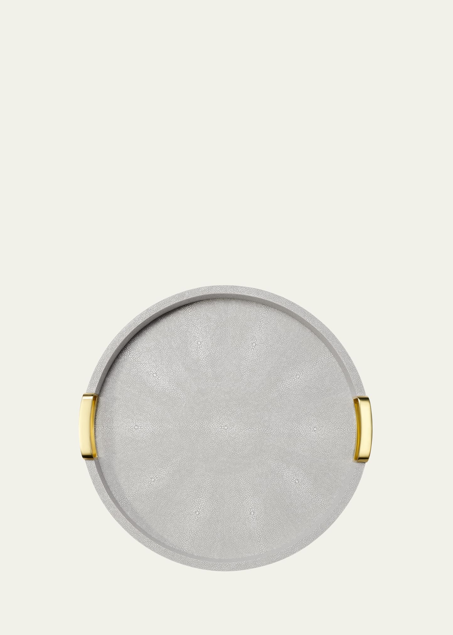 AERIN Carina Shagreen Small Round Tray