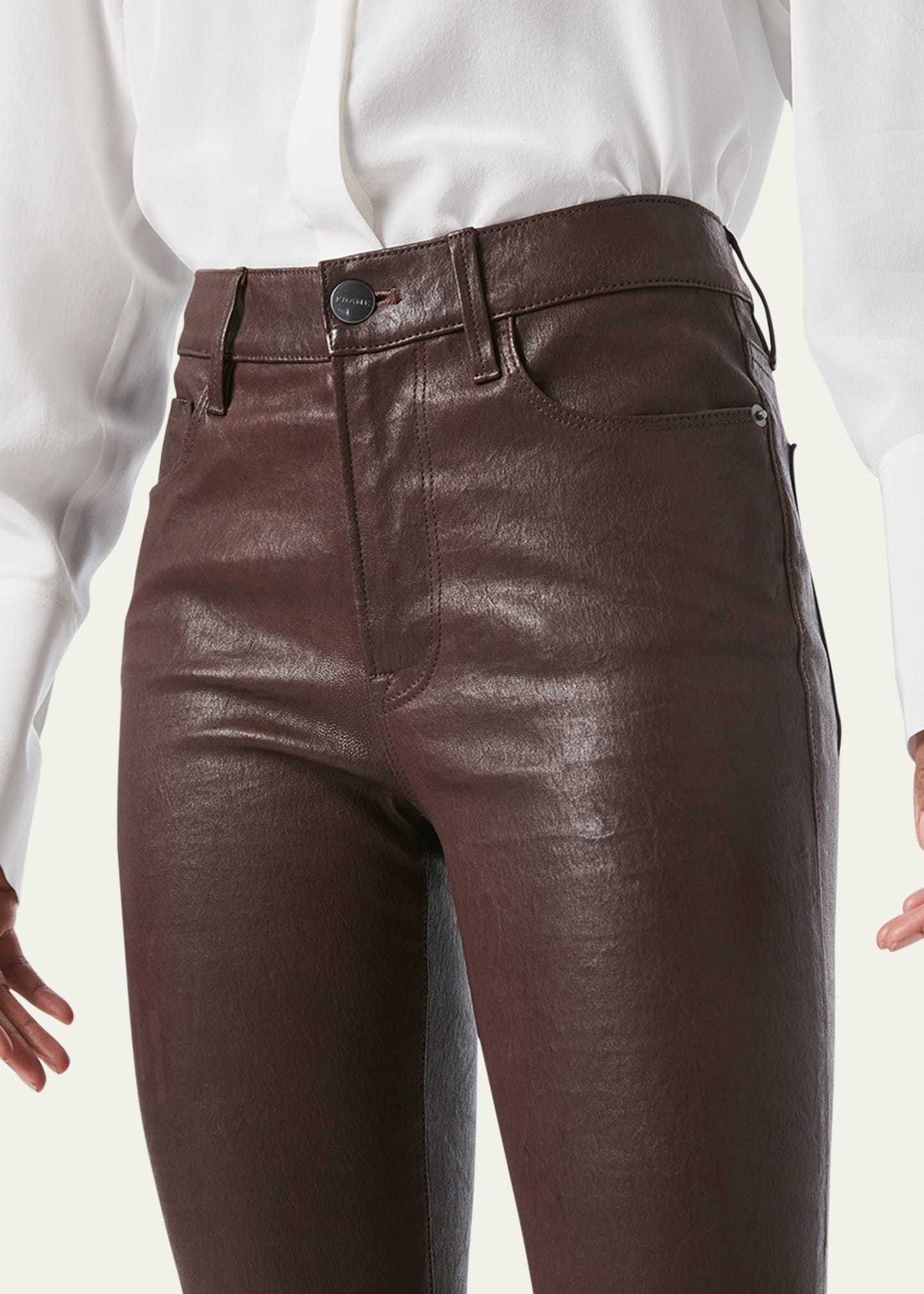 FRAME Le Crop Mini Boot Leather Pants