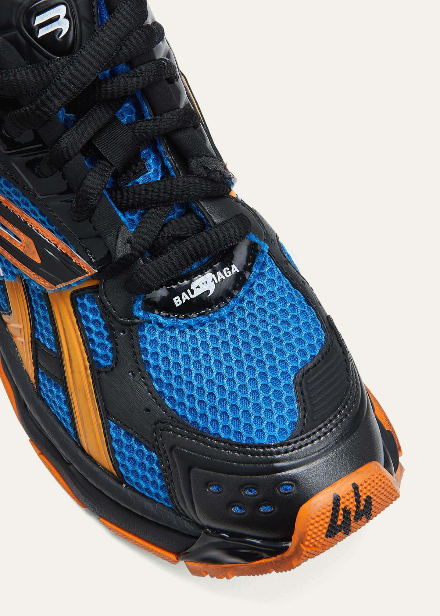 Balenciaga Men's Caged Mesh Runner Sneakers