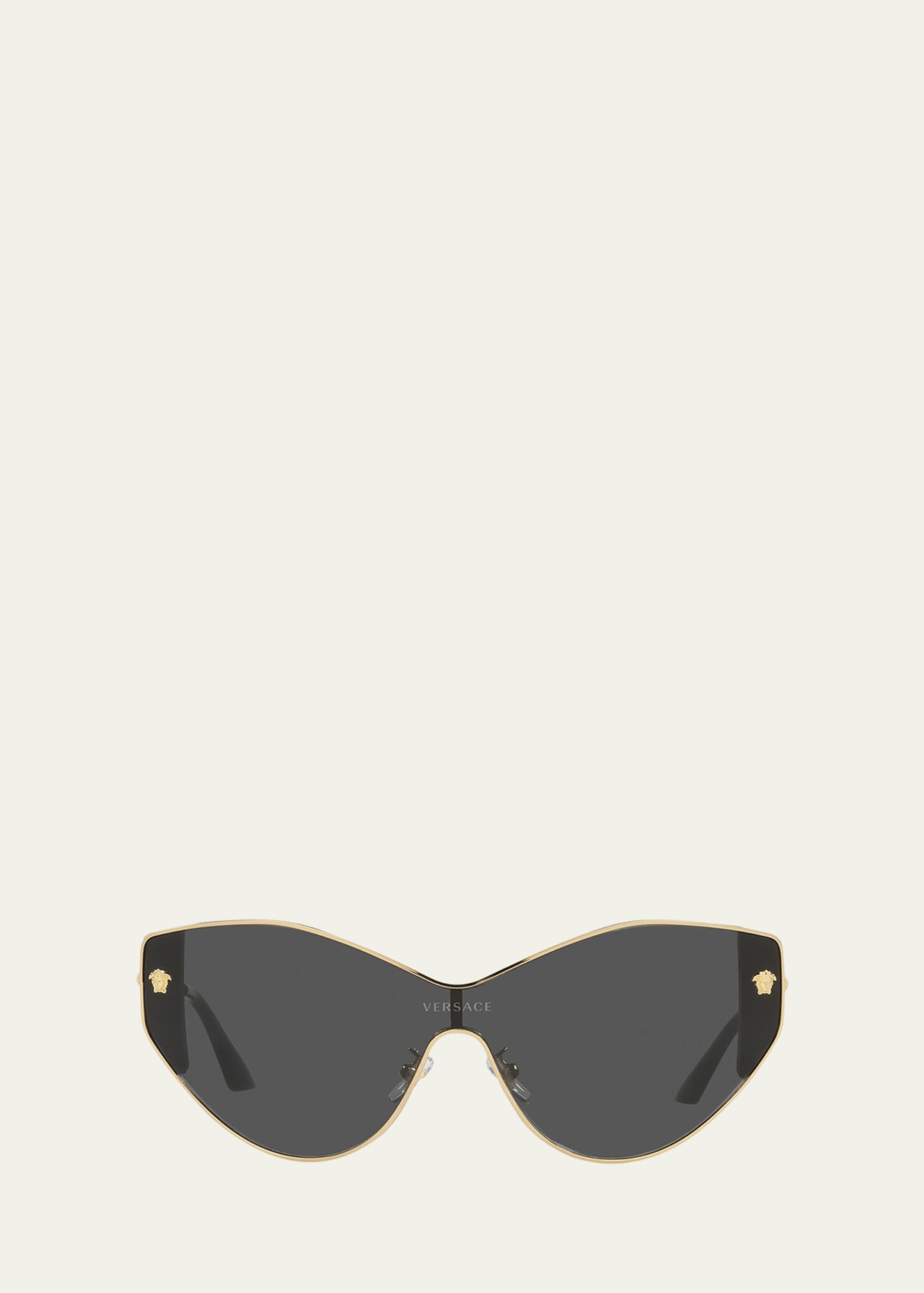 Versace Rimless Shield Medusa Head Sunglasses - Bergdorf Goodman