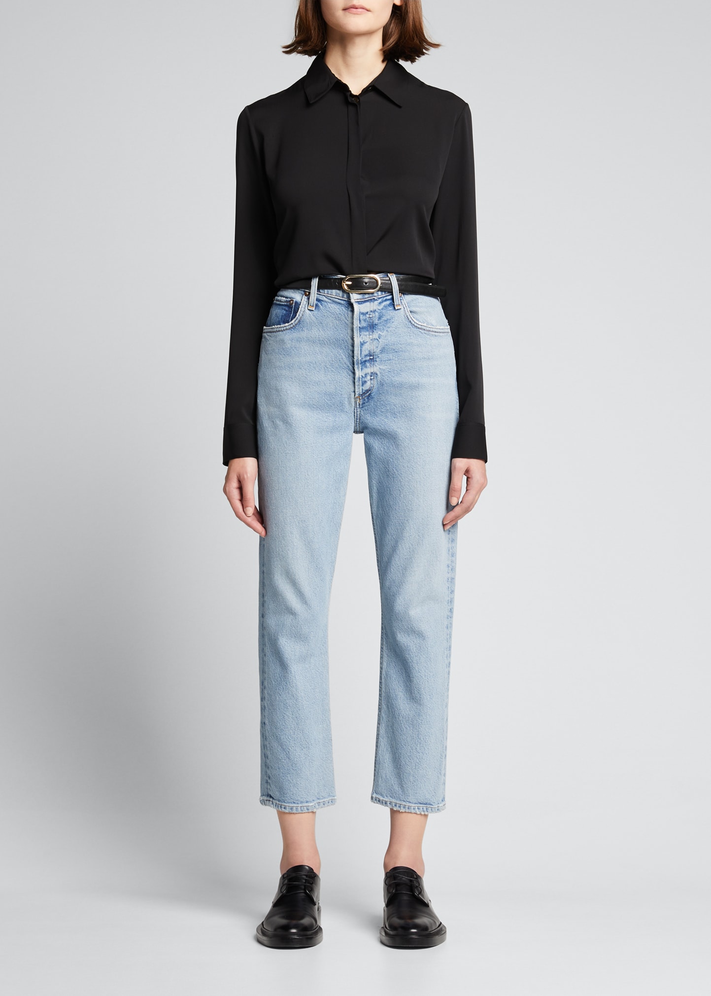FRAME Le Original High-Rise Straight Crop Jeans - Bergdorf Goodman
