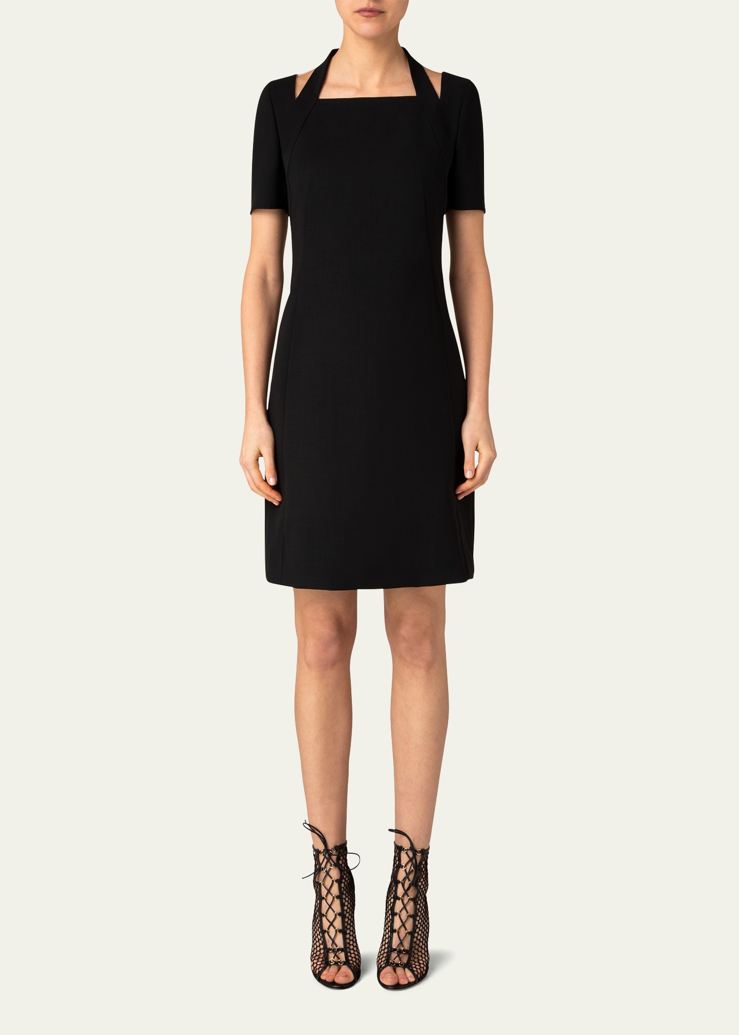 Akris Crepe Double-Keyhole Dress - Bergdorf Goodman