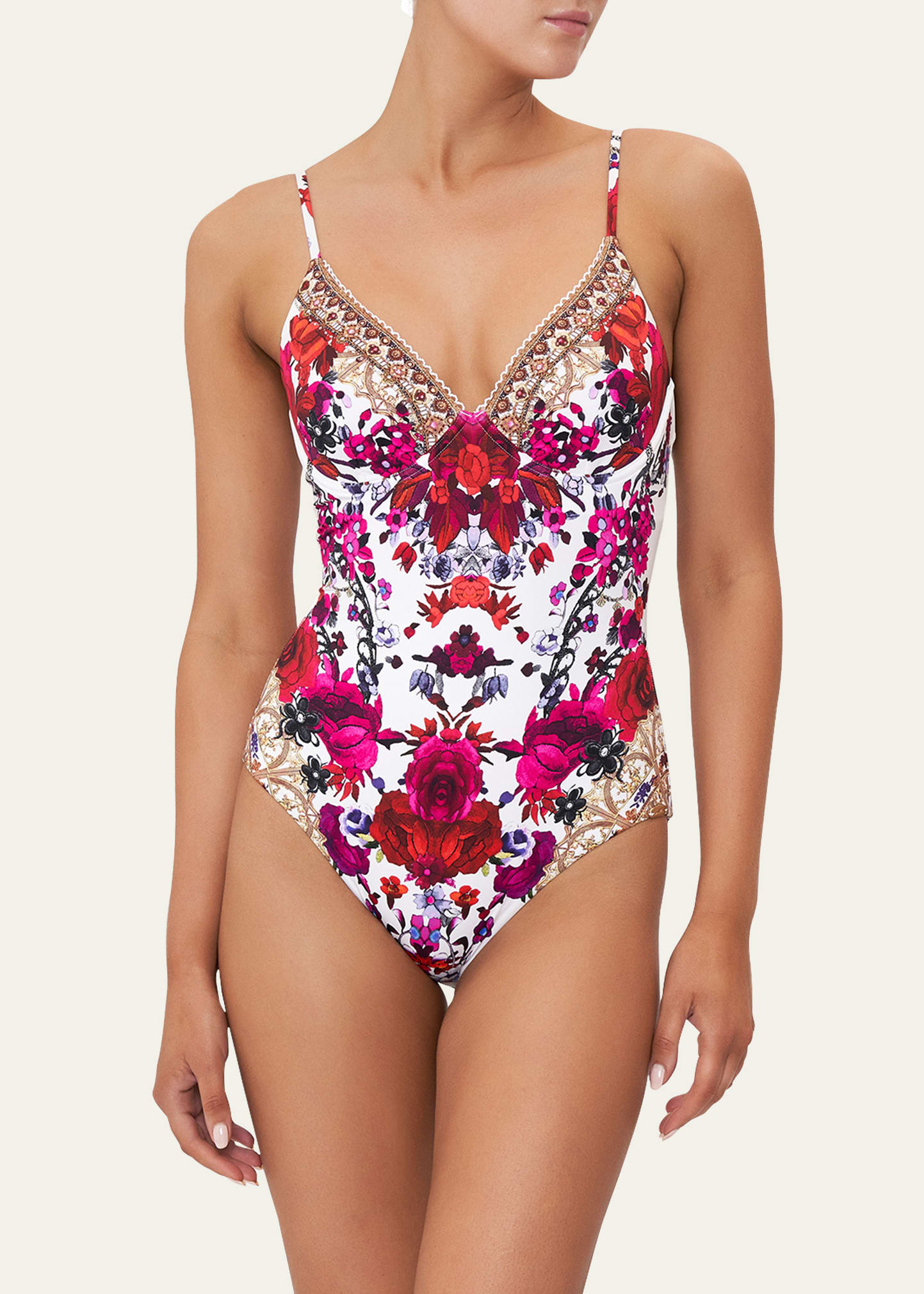 Camilla Printed Scoop Neck One Piece Swimsuit Bergdorf Goodman