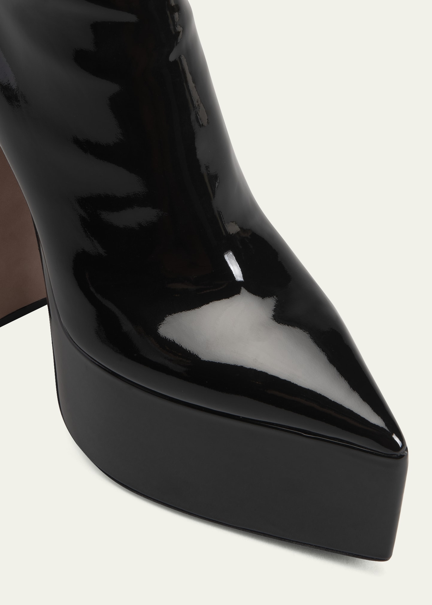 Valentino Garavani Tan-go Patent Platform Booties