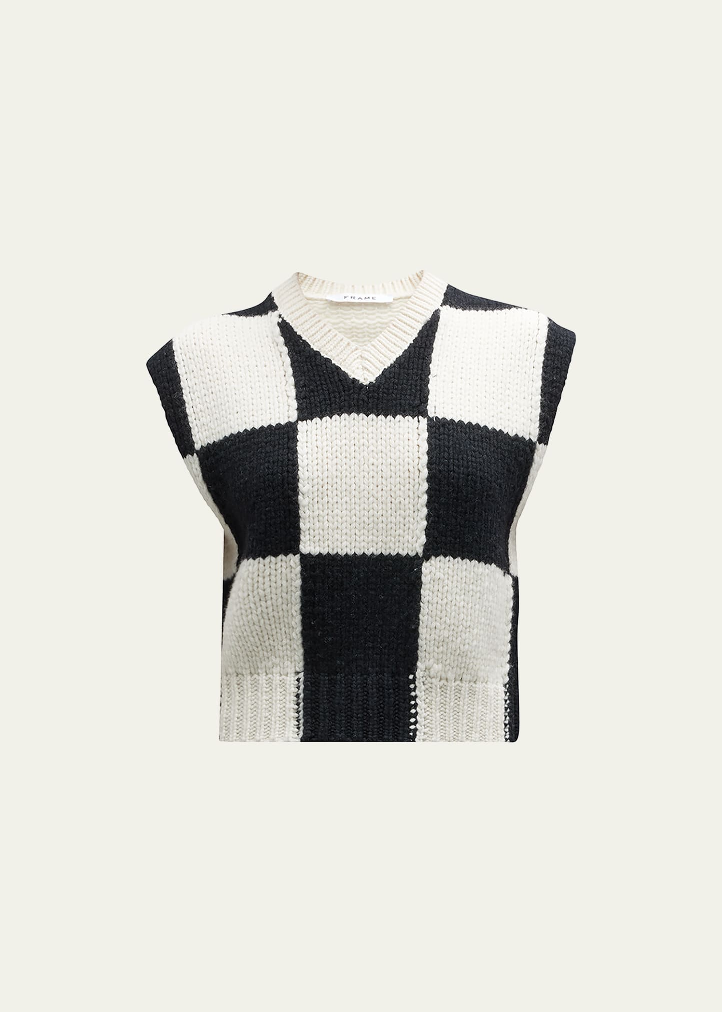 FRAME Checkered Sweater Vest