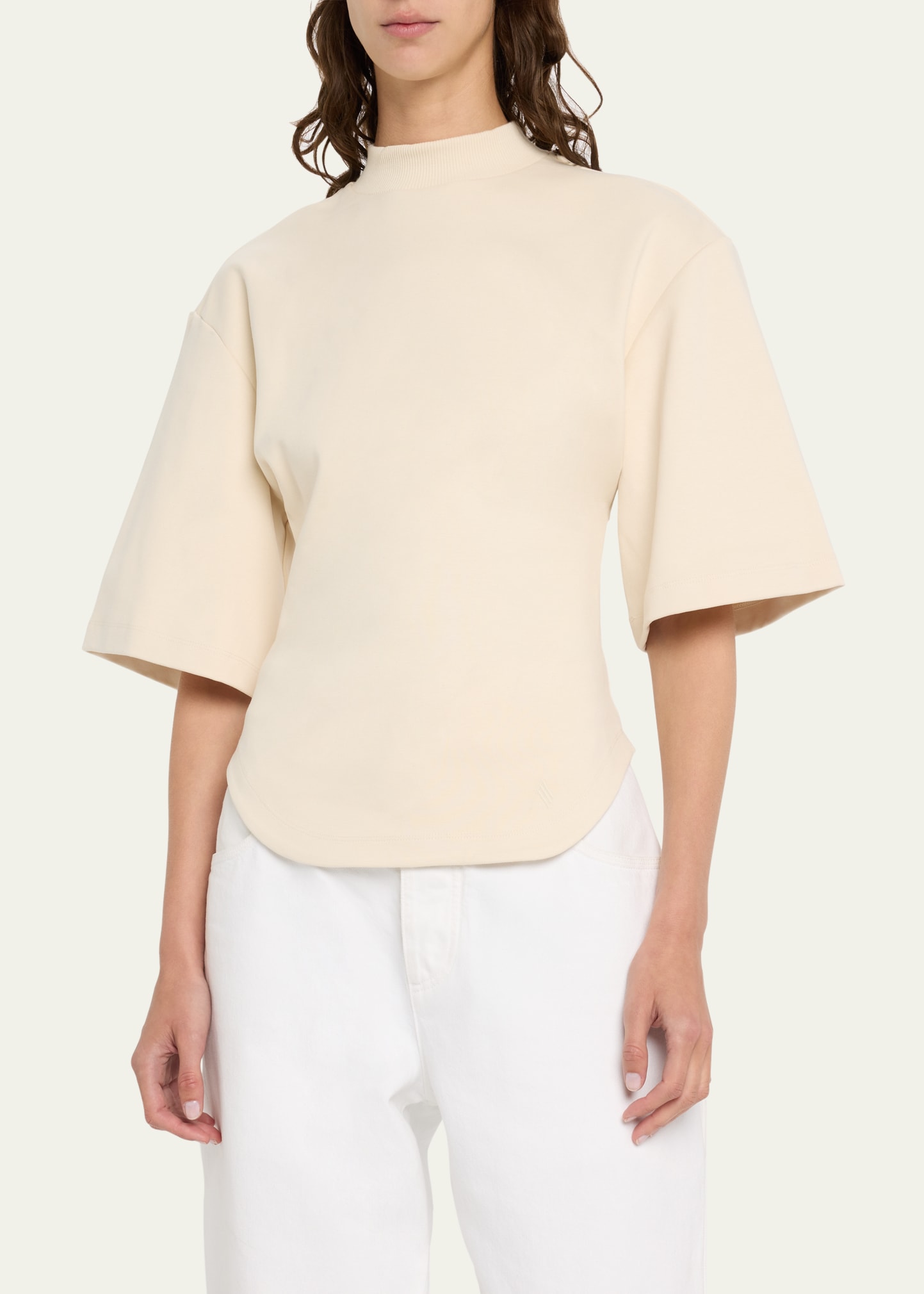 The Attico Open-Back Funnel Neck T-Shirt