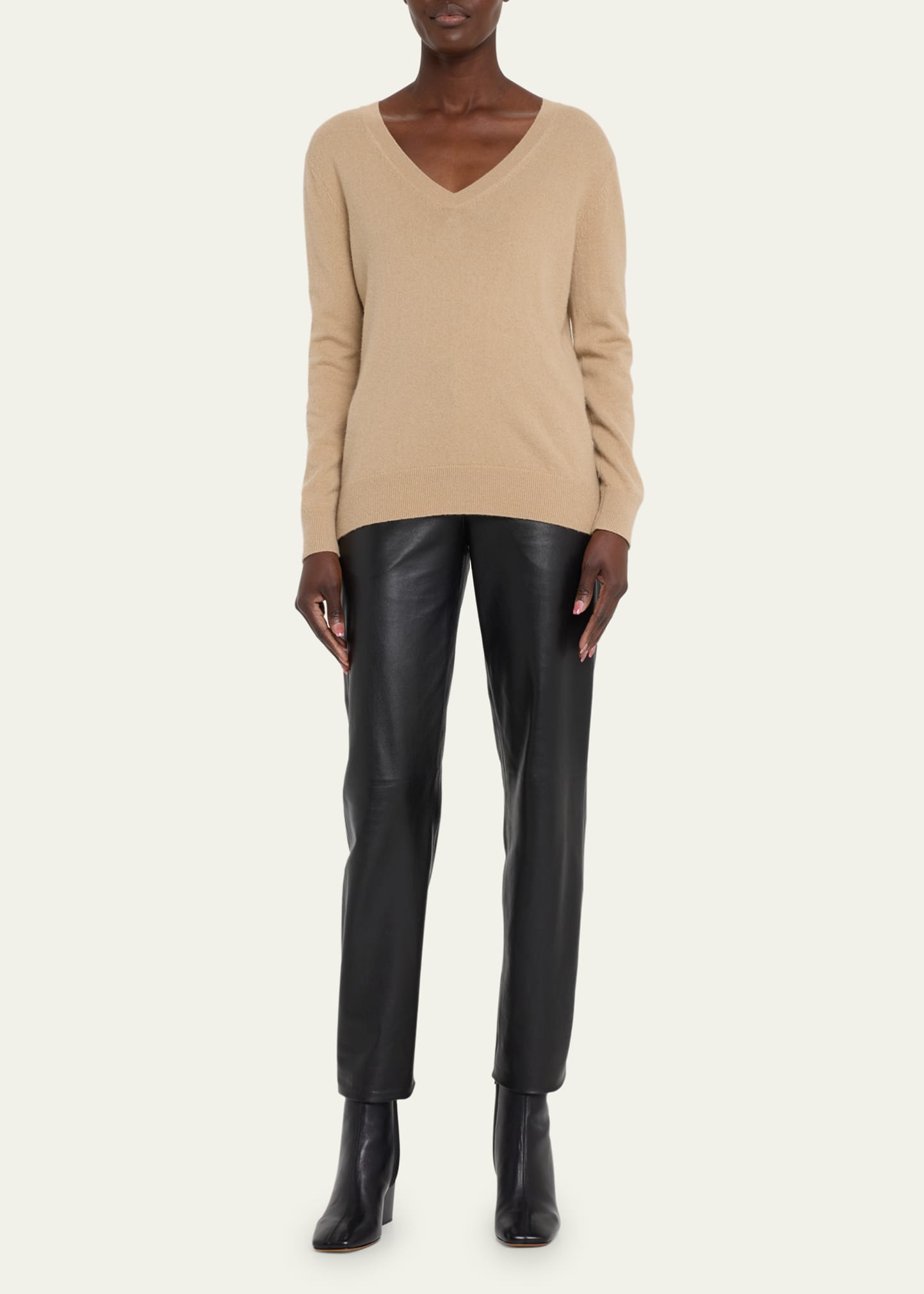 Vince Andy Leather Wedge Ankle Booties