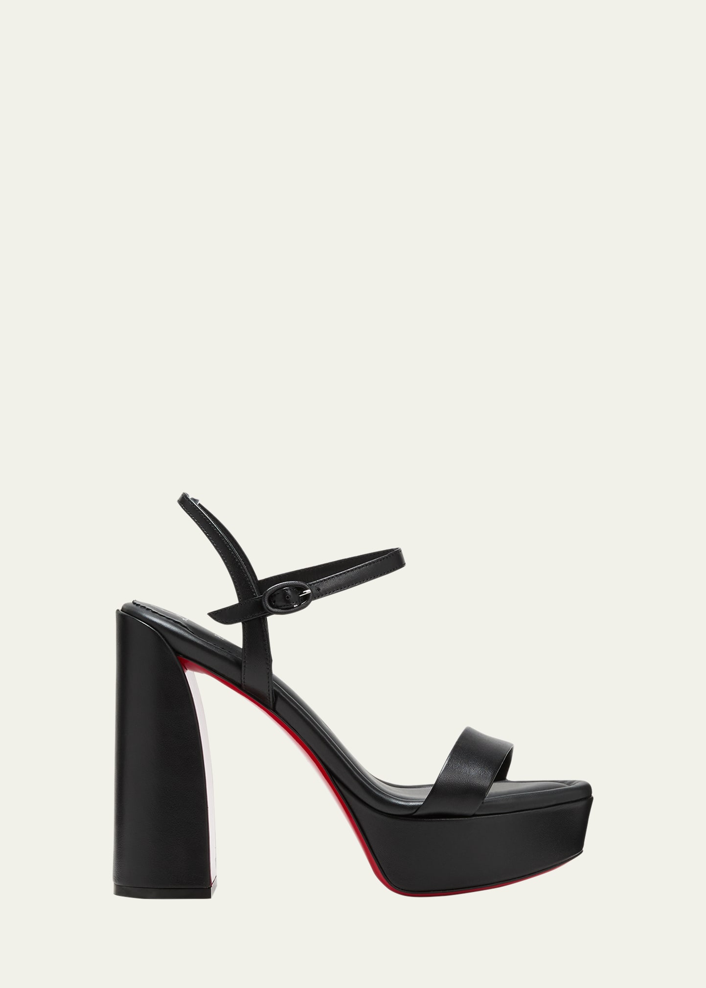 Christian Louboutin Movida Jane Leather Red Sole Platform Sandals - Big ...