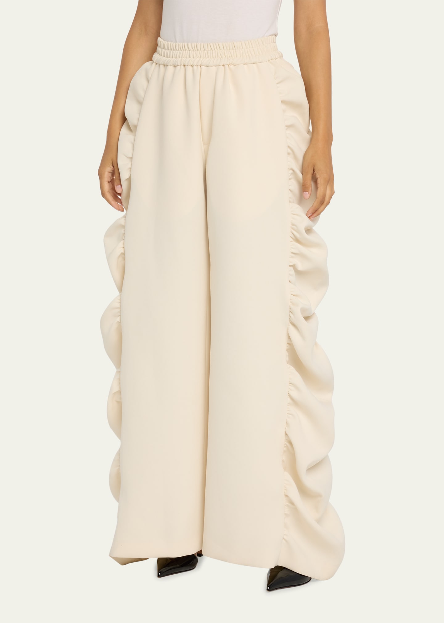 anOnlyChild Ruched Wide Leg Pants