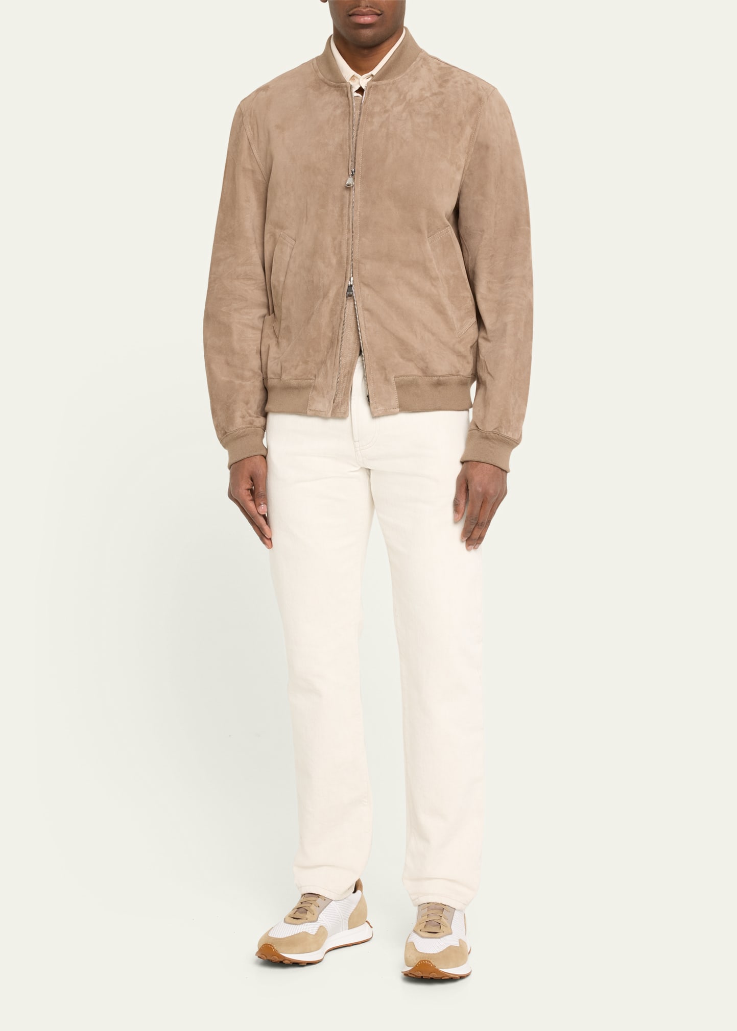 Magnanni Men's Romero Leather and Suede Runner Sneakers