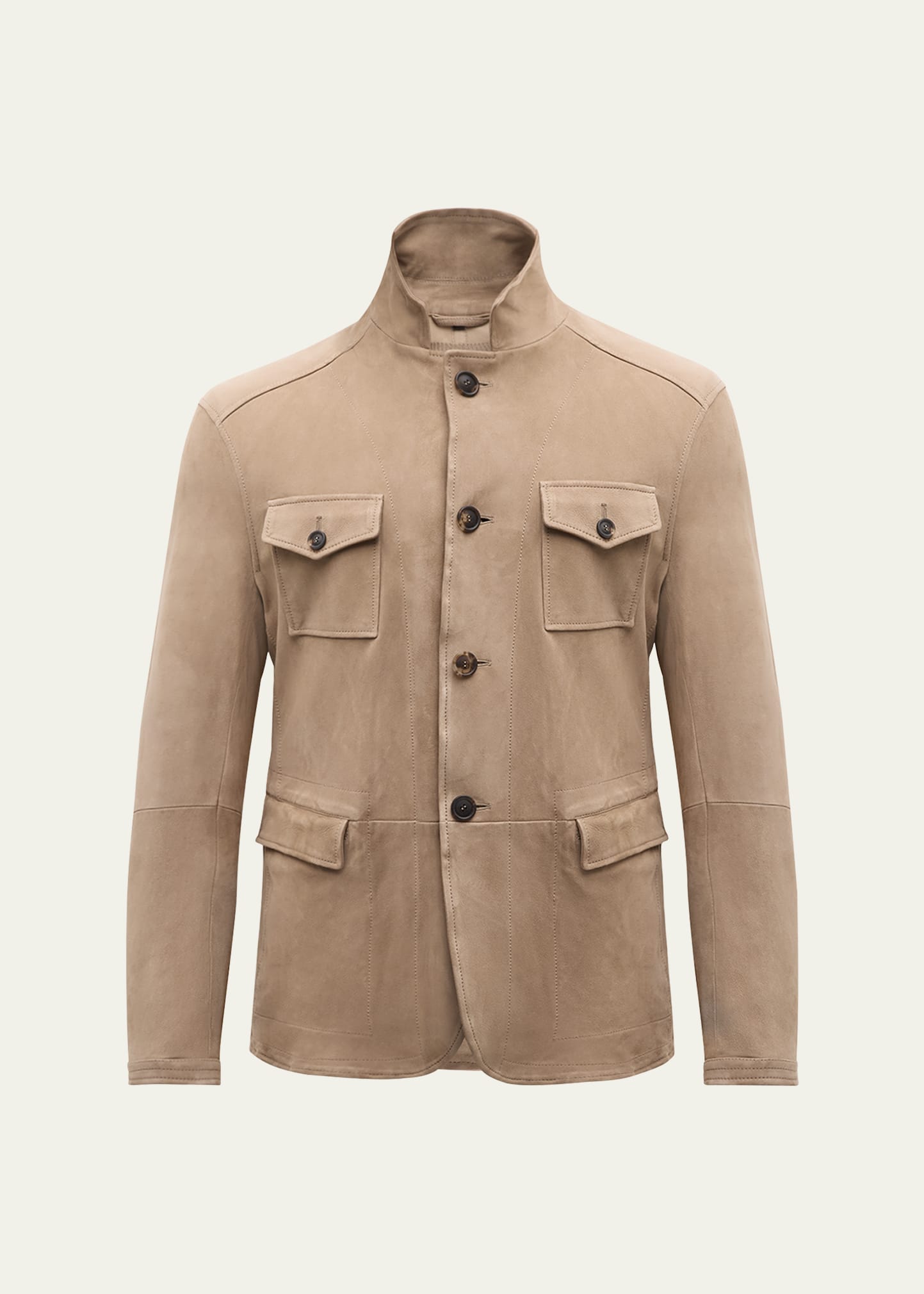 Giorgio Armani Men s Lamb Suede Button Down Jacket Bergdorf Goodman