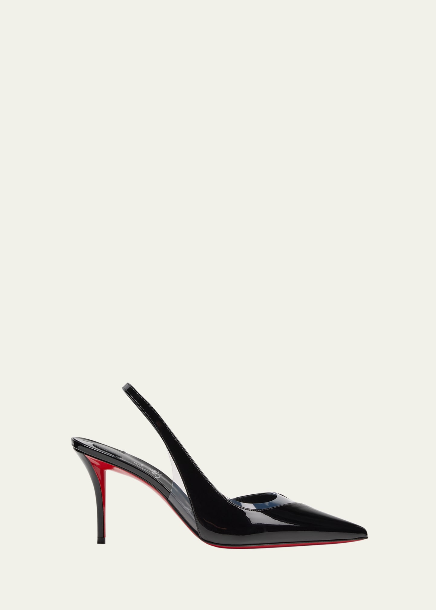Christian Louboutin Posticha Patent Pvc Red Sole Slingback Pumps ...