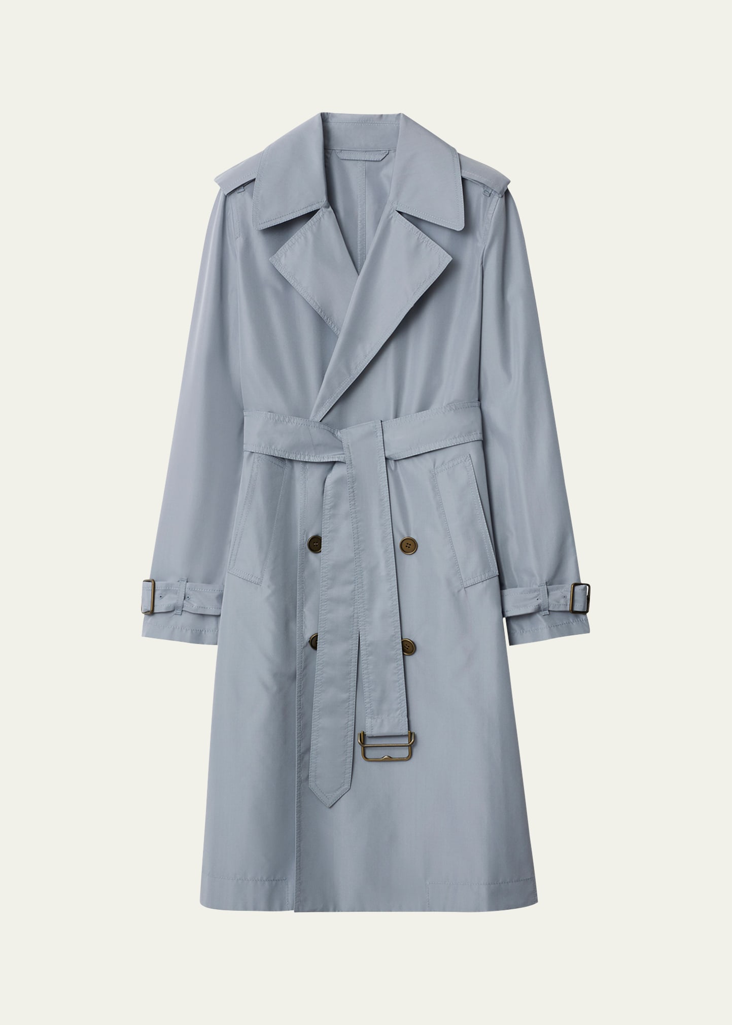 Burberry Belted Double-Breast Silk Trench Coat - Bergdorf Burberry Belted Double-Breast Silk Trench Coat - Bergdorf